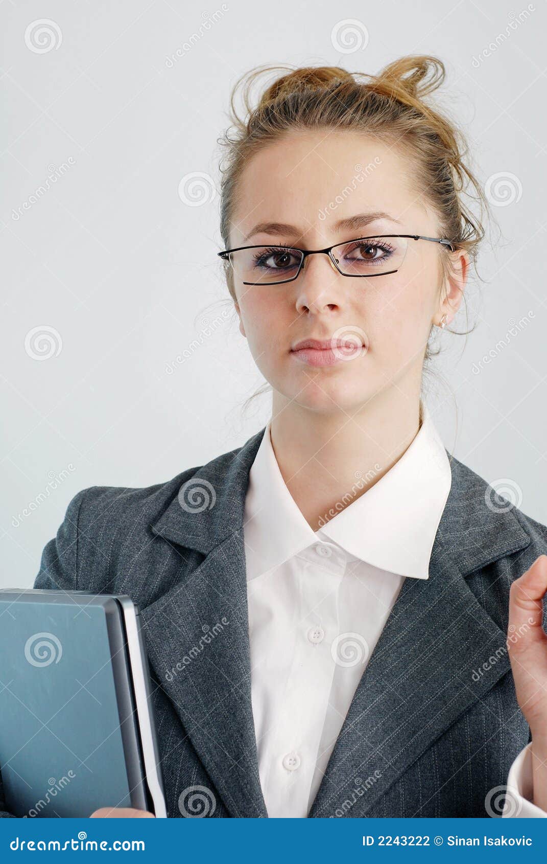 Direct look stock photo. Image of acting, clerk, eyebrow - 2243222