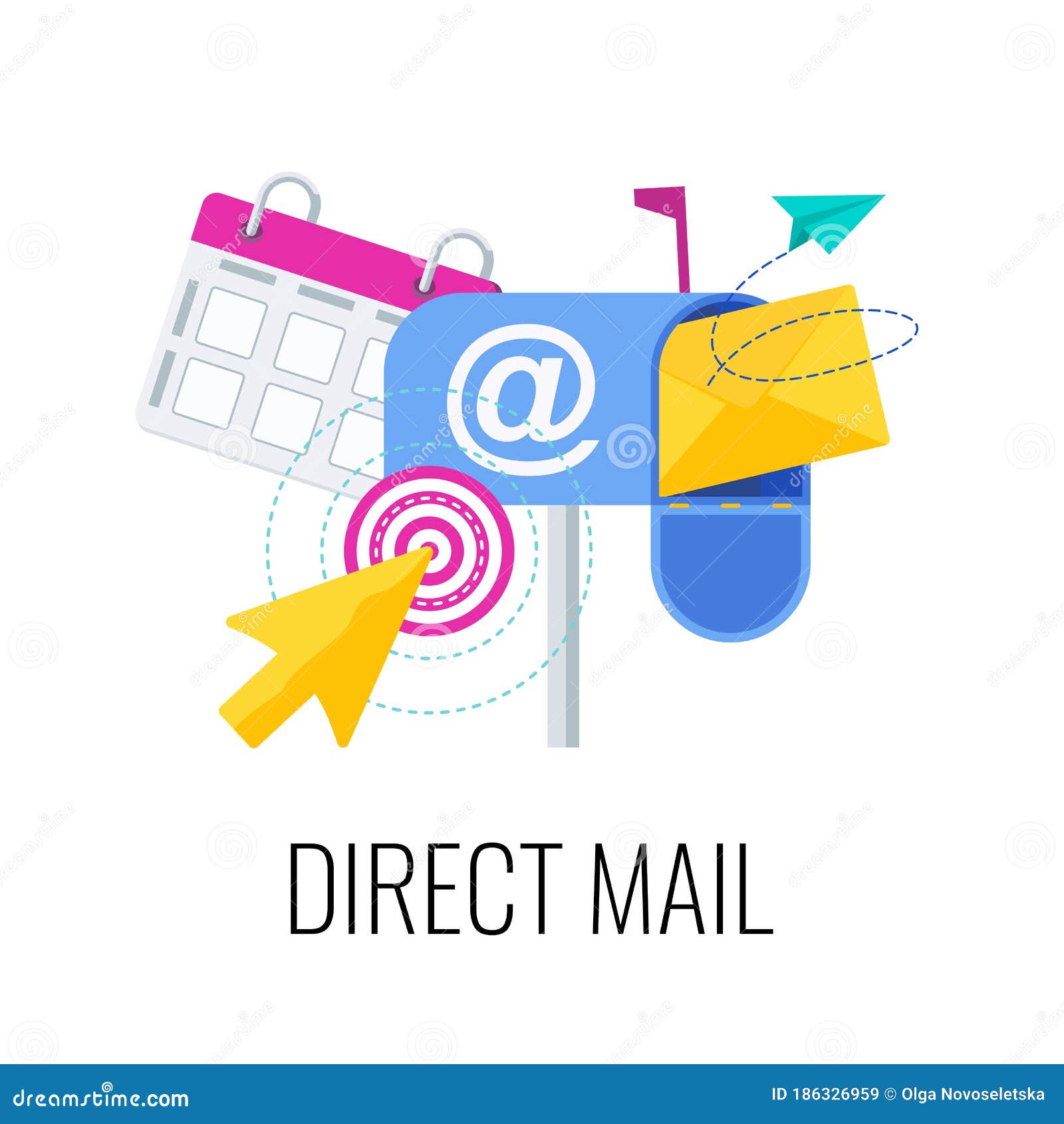 Direct Mail Vector Icon. Outbound, Inbound Marketing. Stock Vector ...