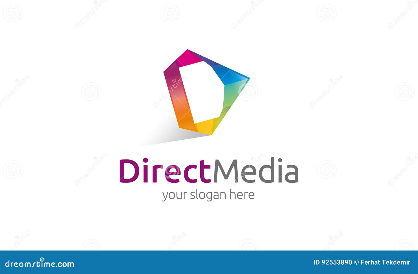 Direct Media Logo stock vector. Illustration of play - 92553890