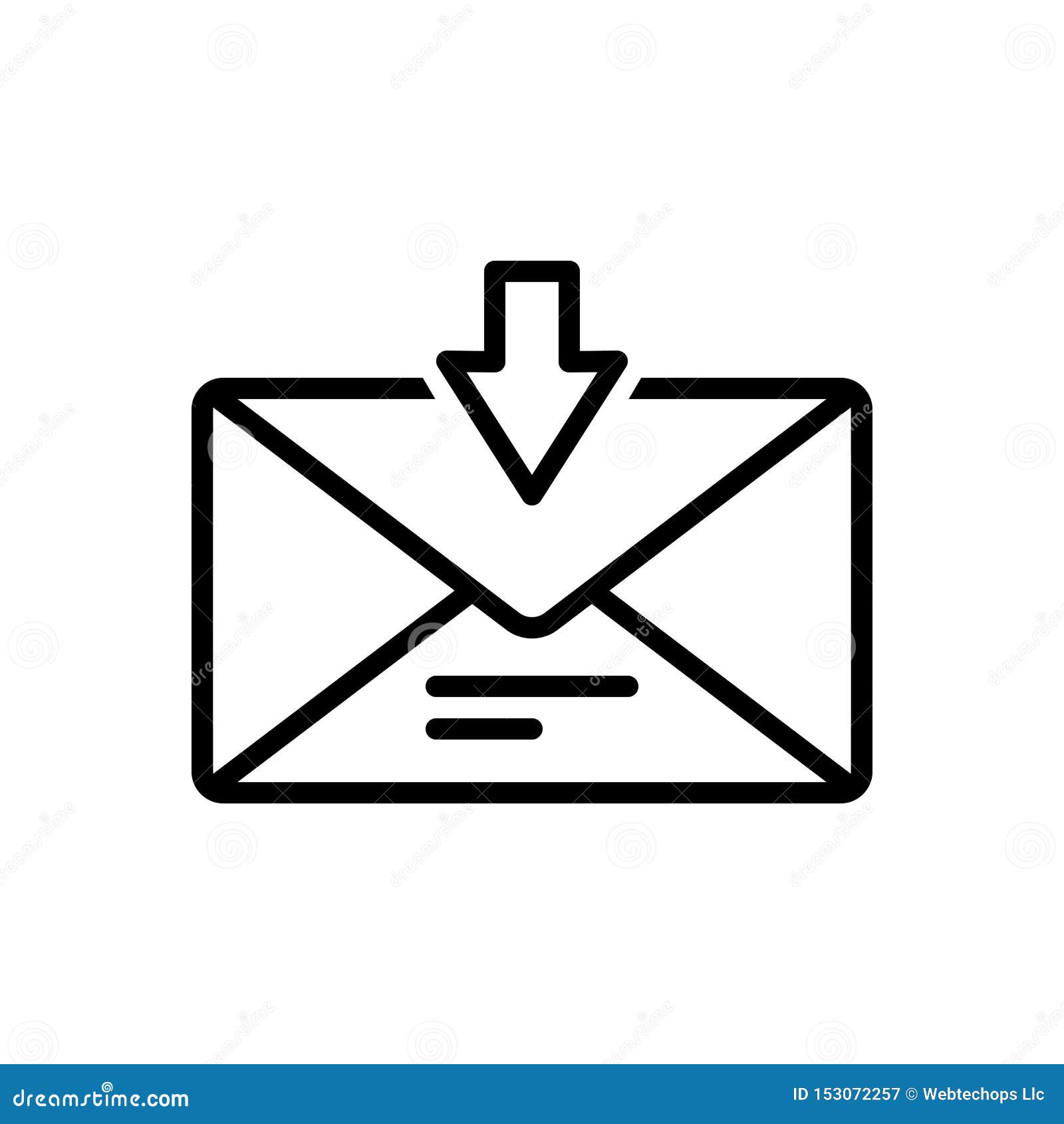 Direct Message Icon, Linear Isolated Illustration, Thin Line Vector ...