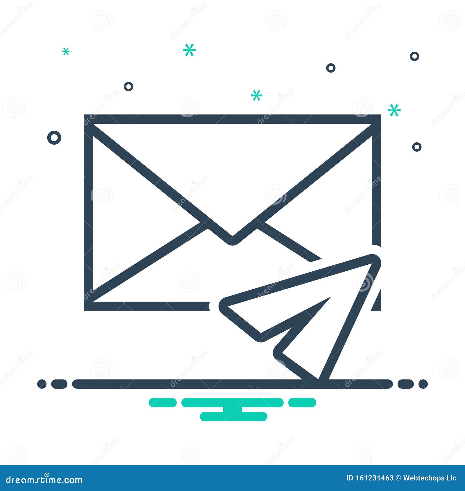 Mix Icon for Direct Message, Inbox Message and Communication Stock ...