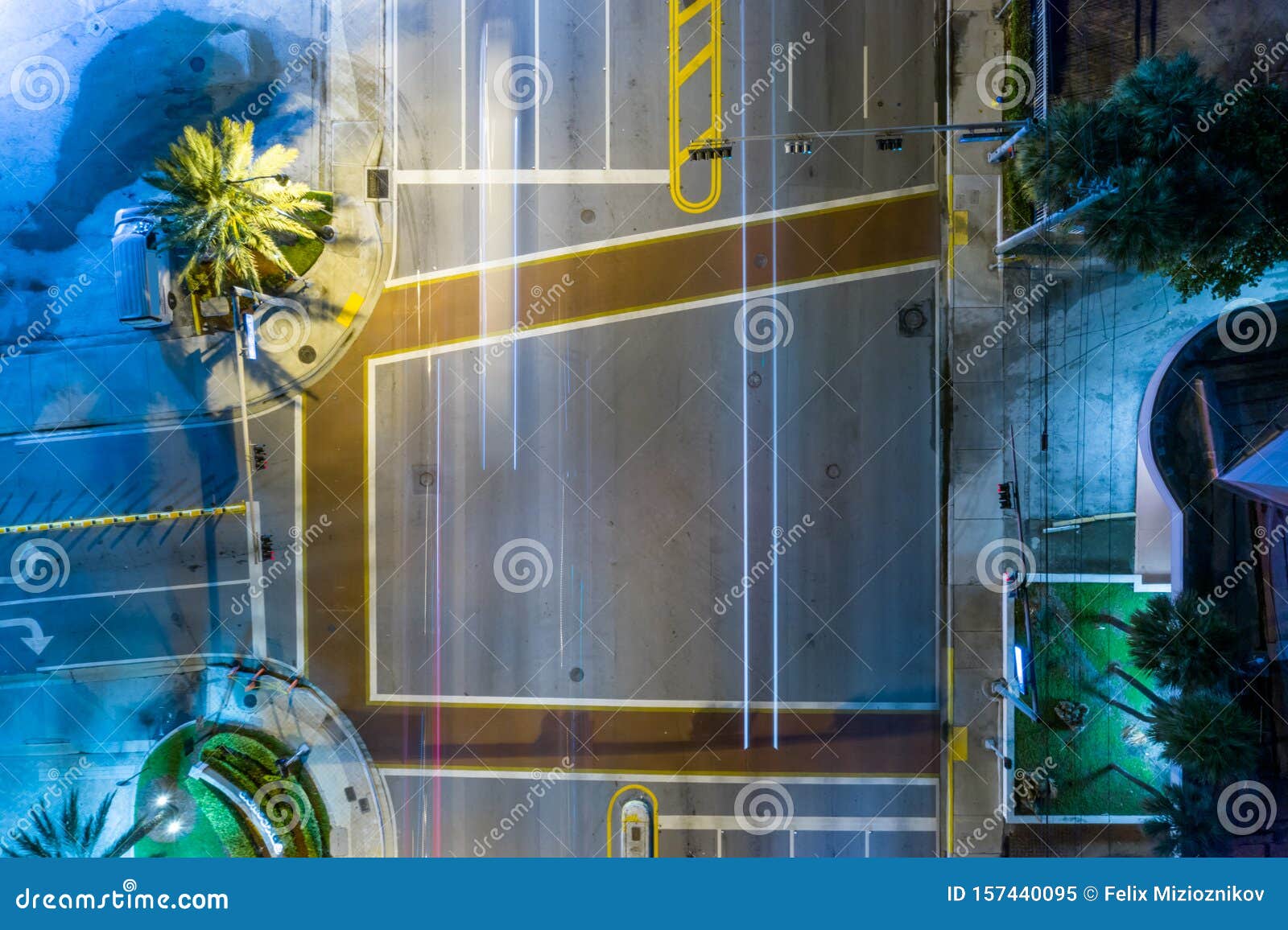 Direct Overhead Aerial City Intersection Stock Image - Image of shape ...