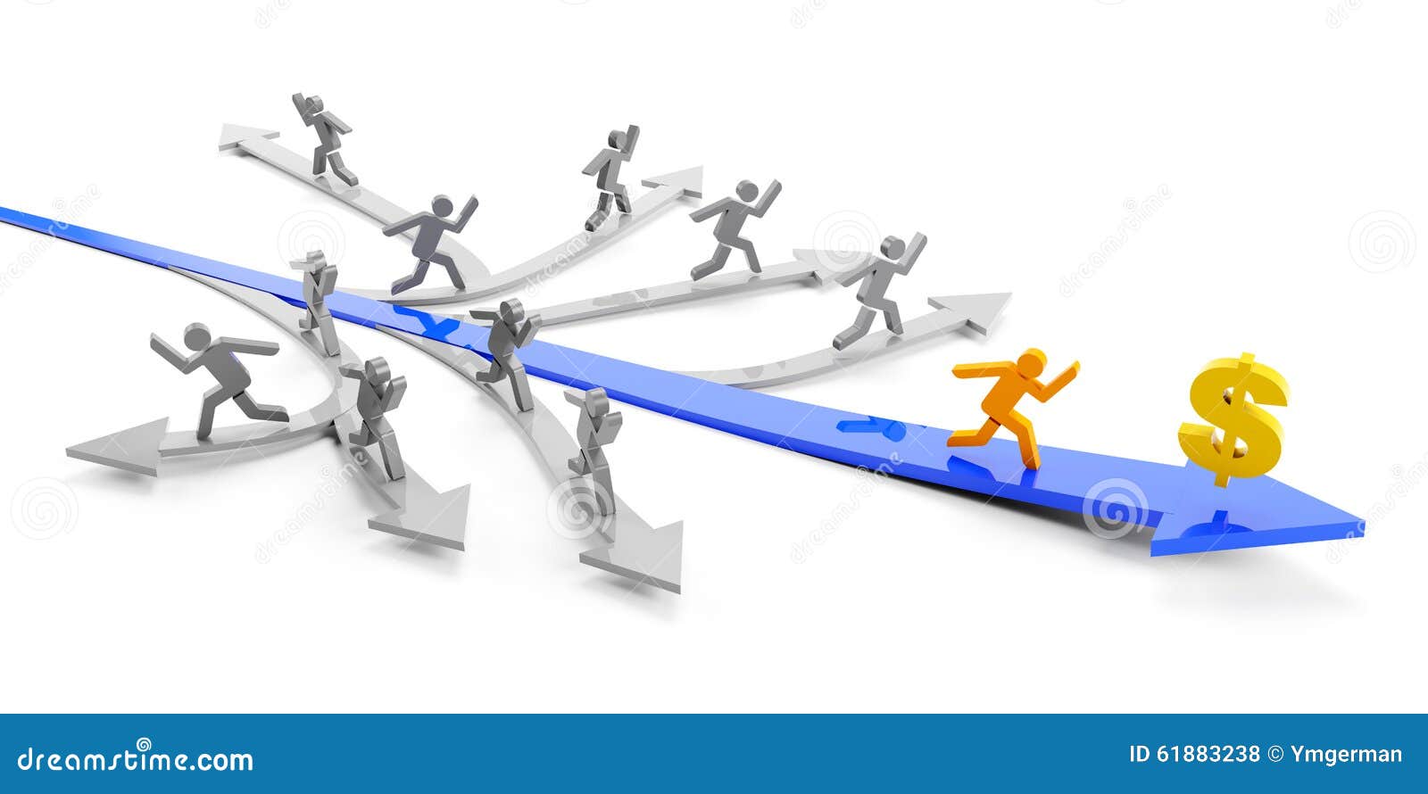 Direct Path To Making Profit Stock Illustration - Illustration of ...