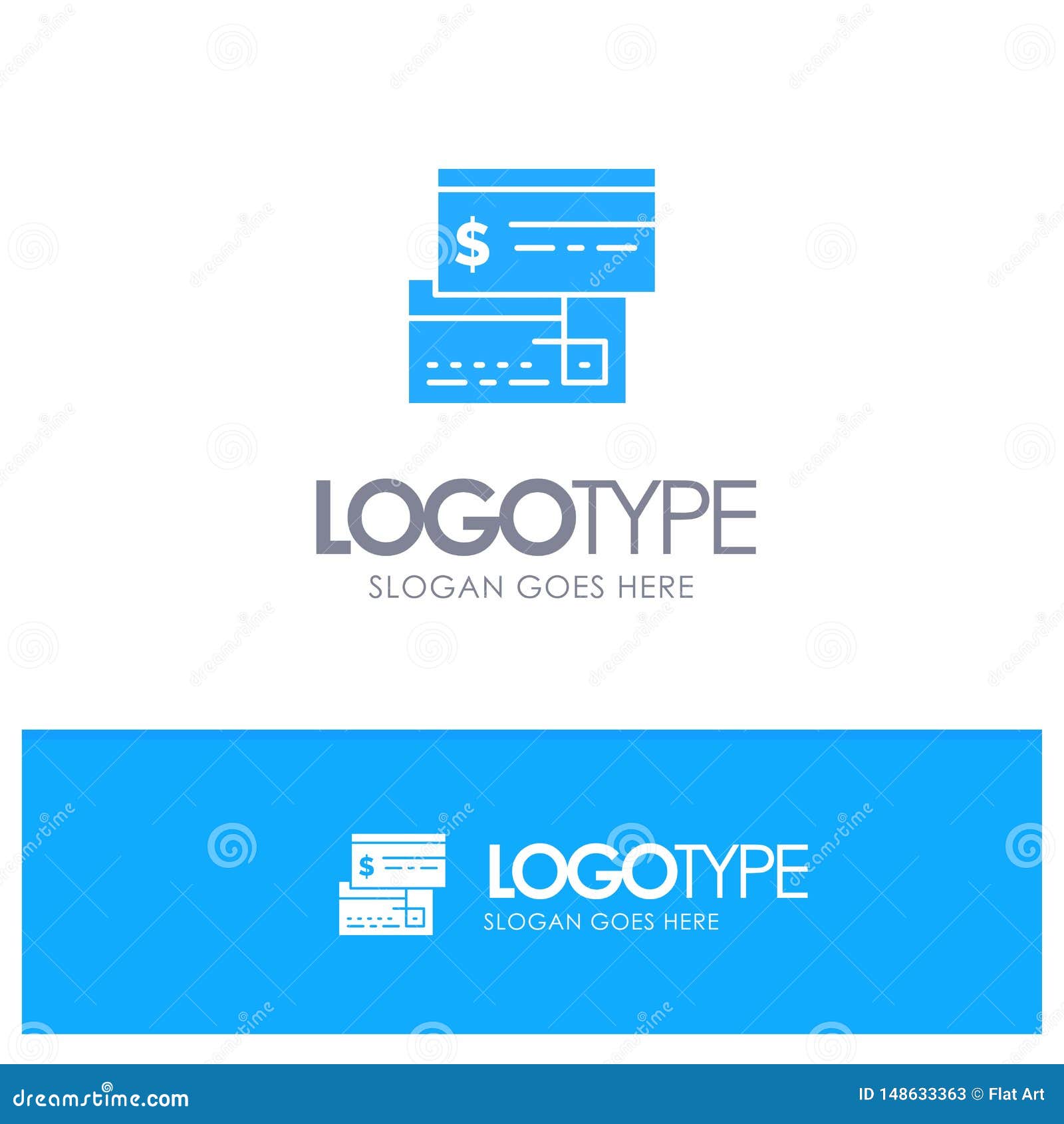 Direct Payment, Card, Credit, Debit, Direct Blue Solid Logo with Place ...