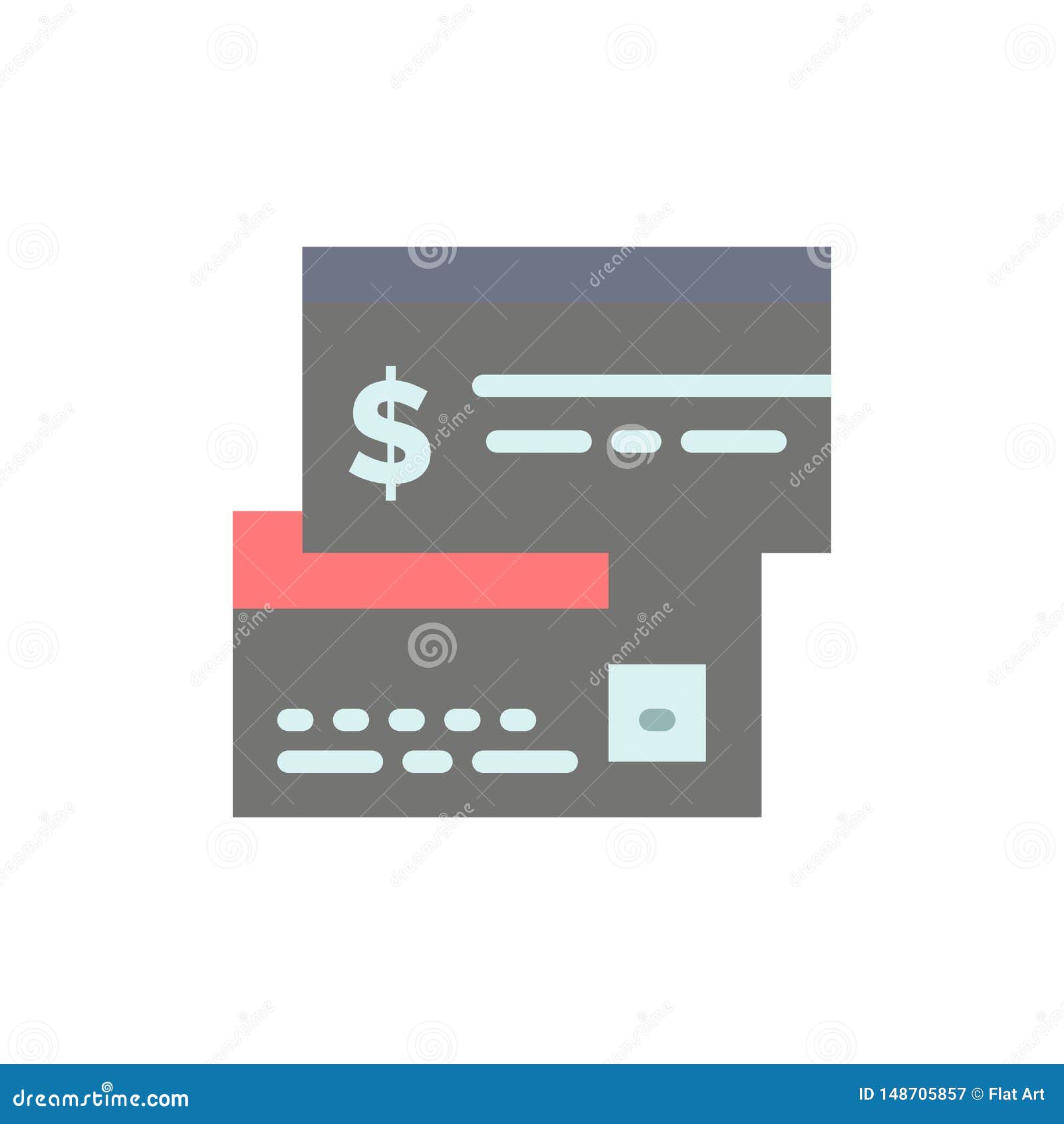 Direct Payment, Card, Credit, Debit, Direct Flat Color Icon. Vector ...