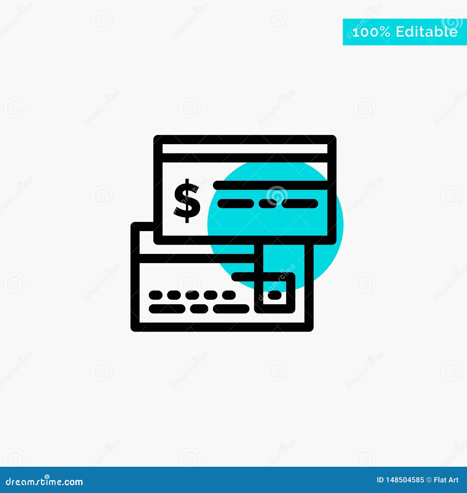 Direct Payment, Card, Credit, Debit, Direct Turquoise Highlight Circle ...