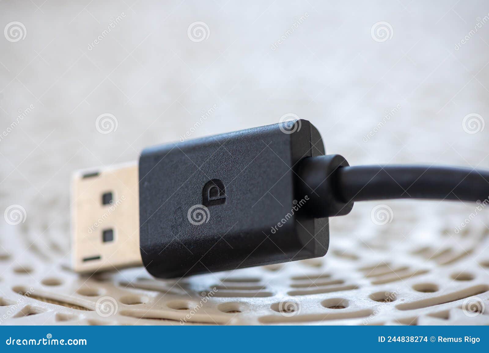 A Direct Port Cable on the Table Stock Photo - Image of channel ...