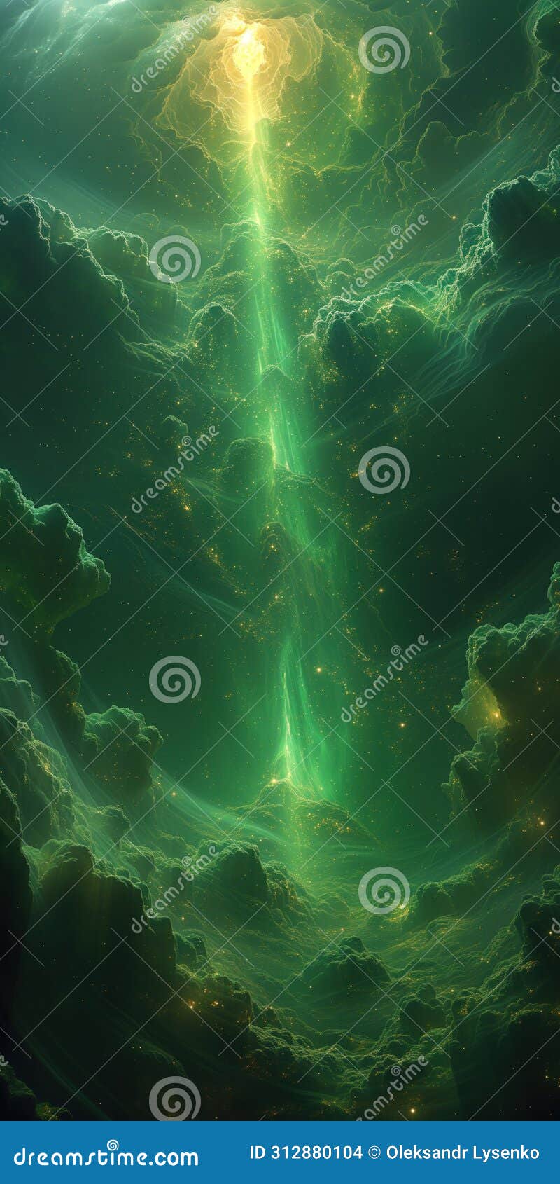 Direct Ray of Light from Sky To Earth Stock Illustration - Illustration ...