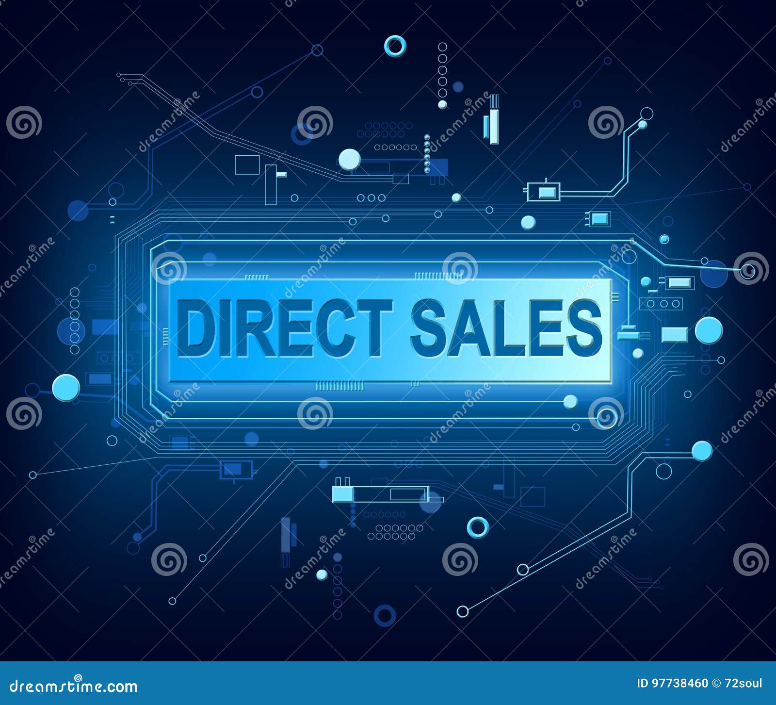 Direct sales concept. stock illustration. Illustration of telemarketing ...