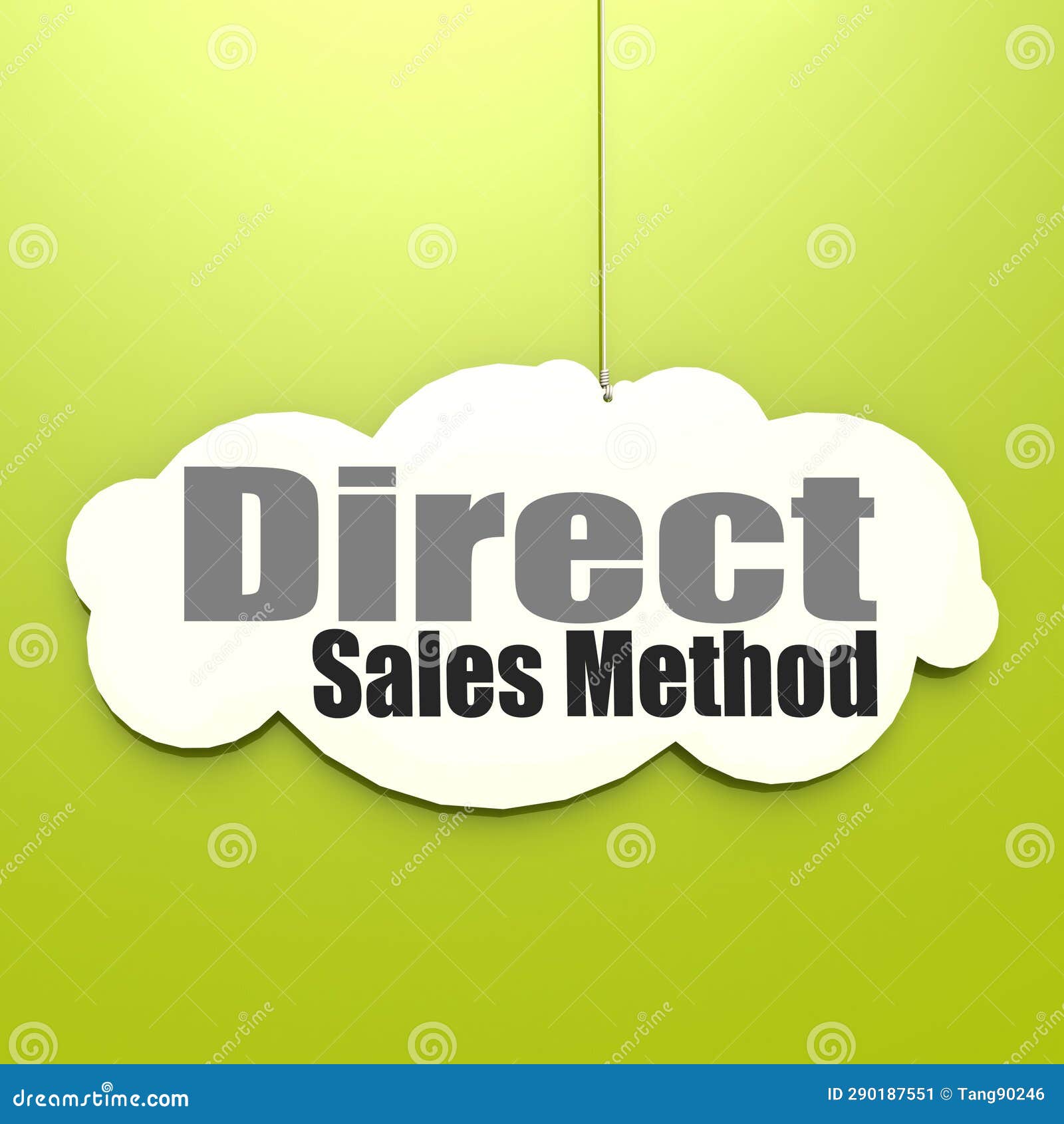 Direct Sales Method Word on White Cloud Stock Illustration ...