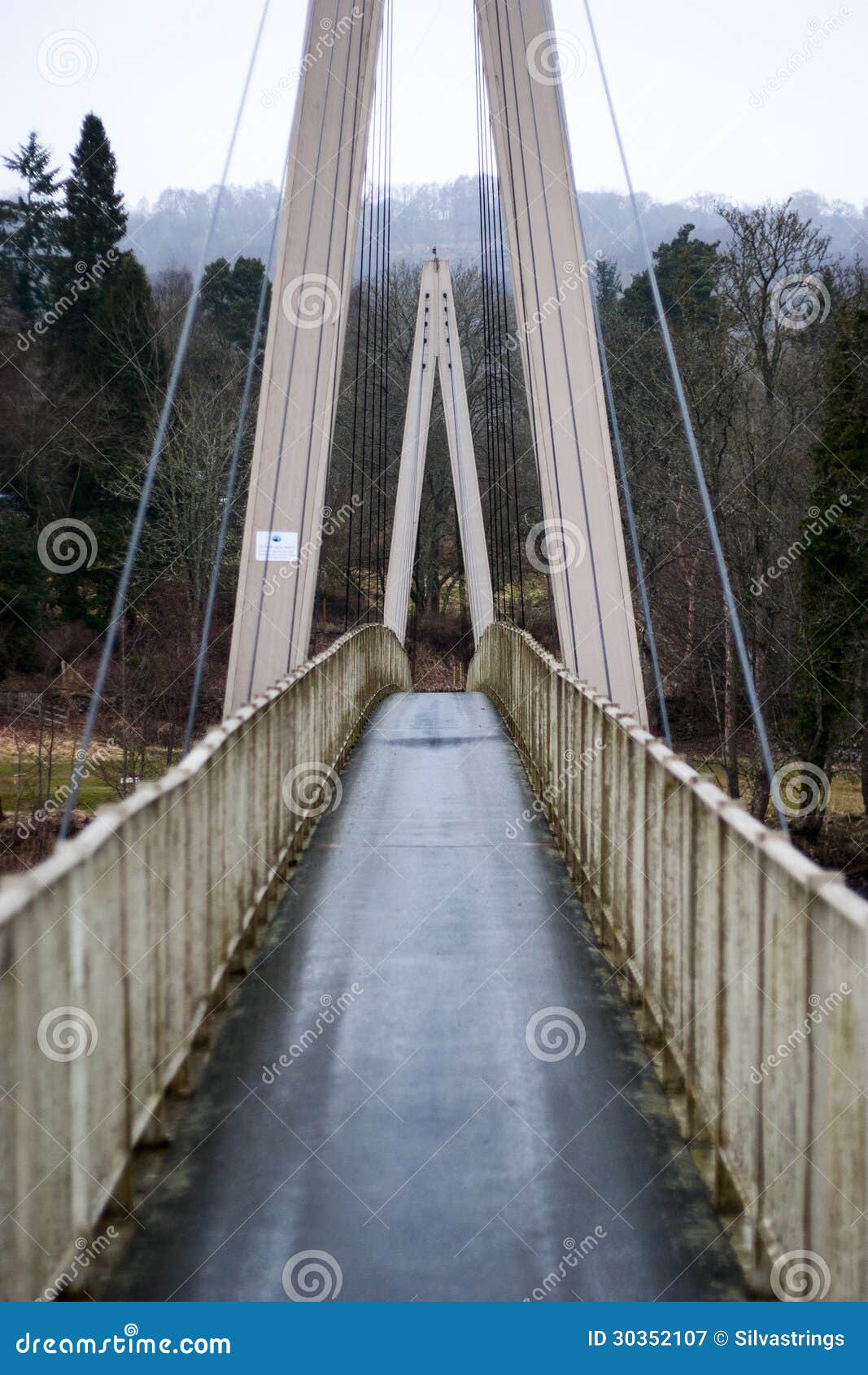 Direct View Over a Triangular Bridge Stock Image - Image of scenic ...