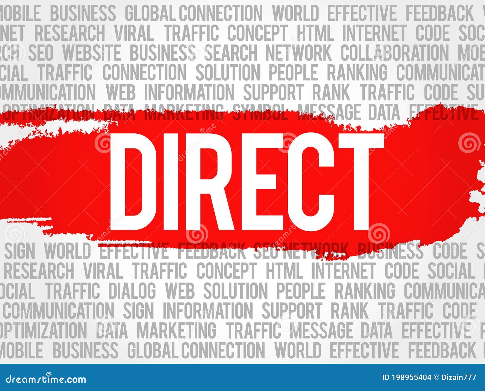 DIRECT word cloud collage stock photo. Image of letters - 198955404