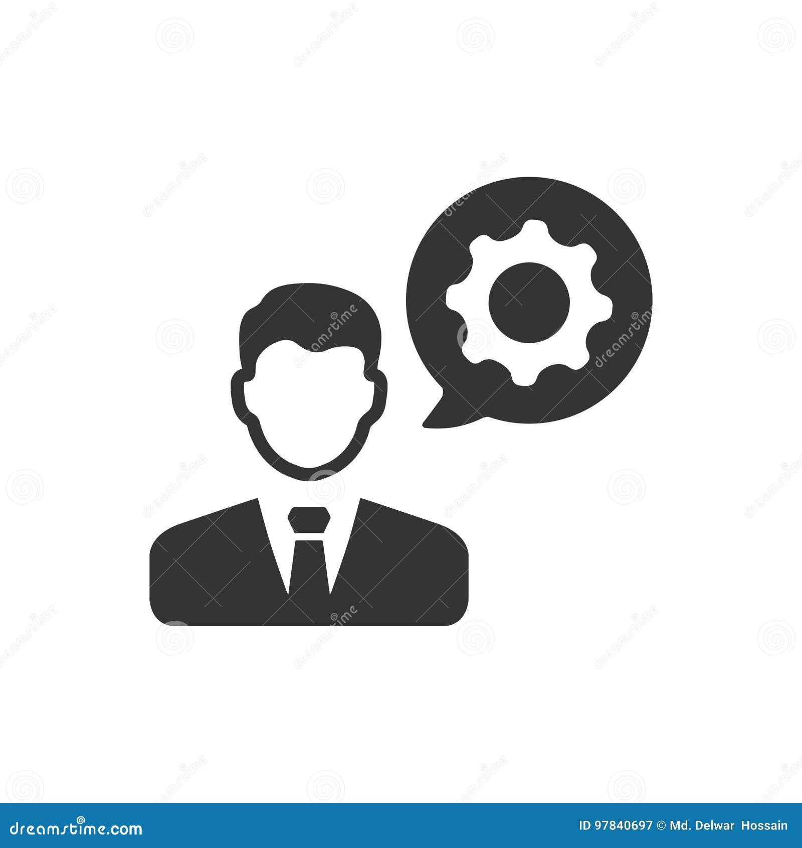 Directeur commercial Icon illustration de vecteur. Illustration du ...