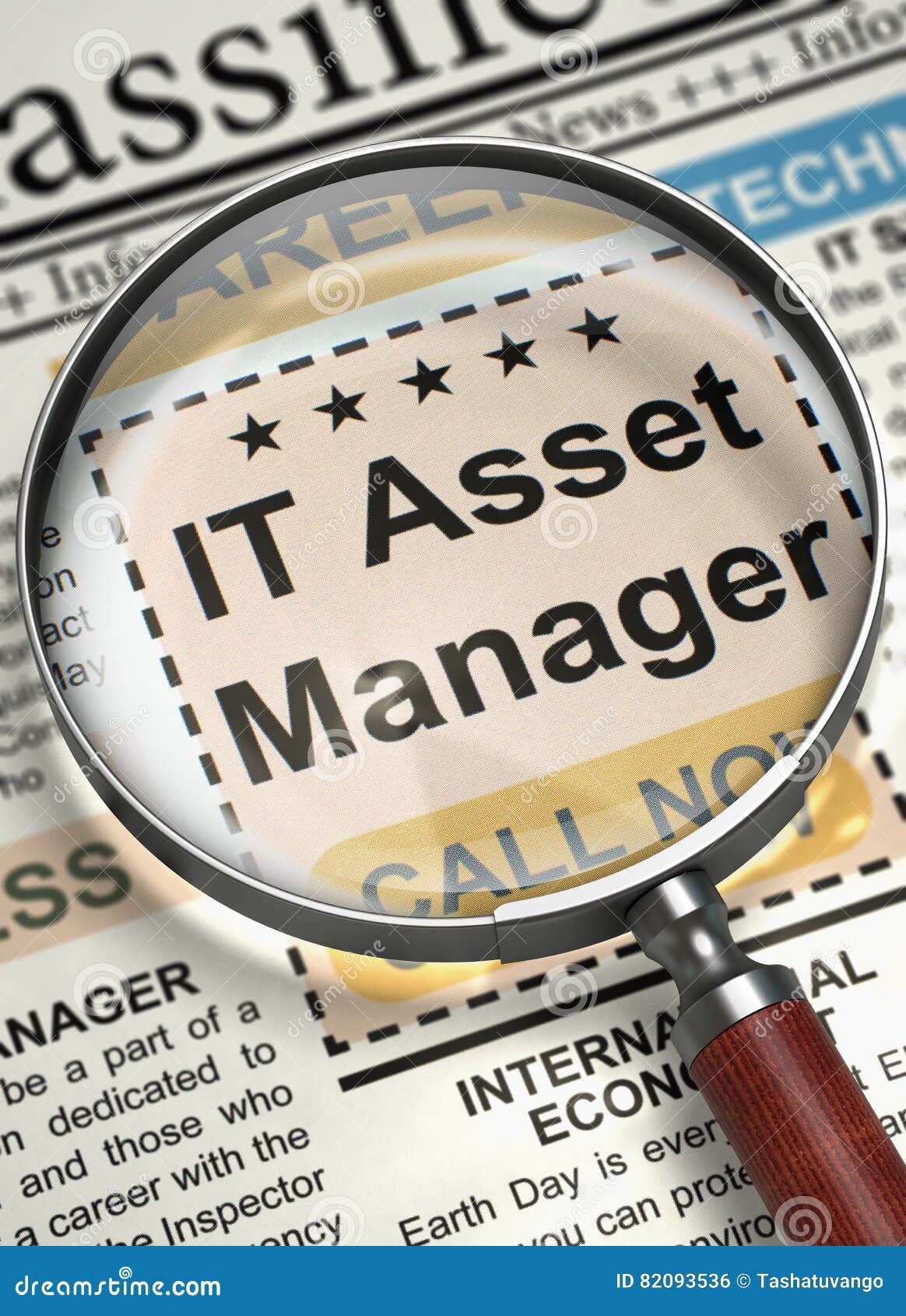 Directeur D'actif Informatique De Job Opening 3d Illustration Stock ...