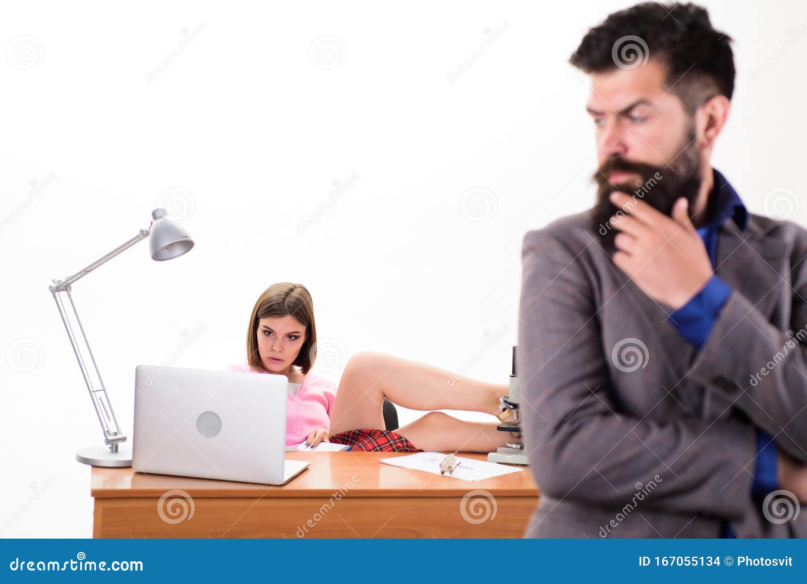 Directeur Et Secrétaire De Bureau Employé De Bureau Chaud Sexy De Femme