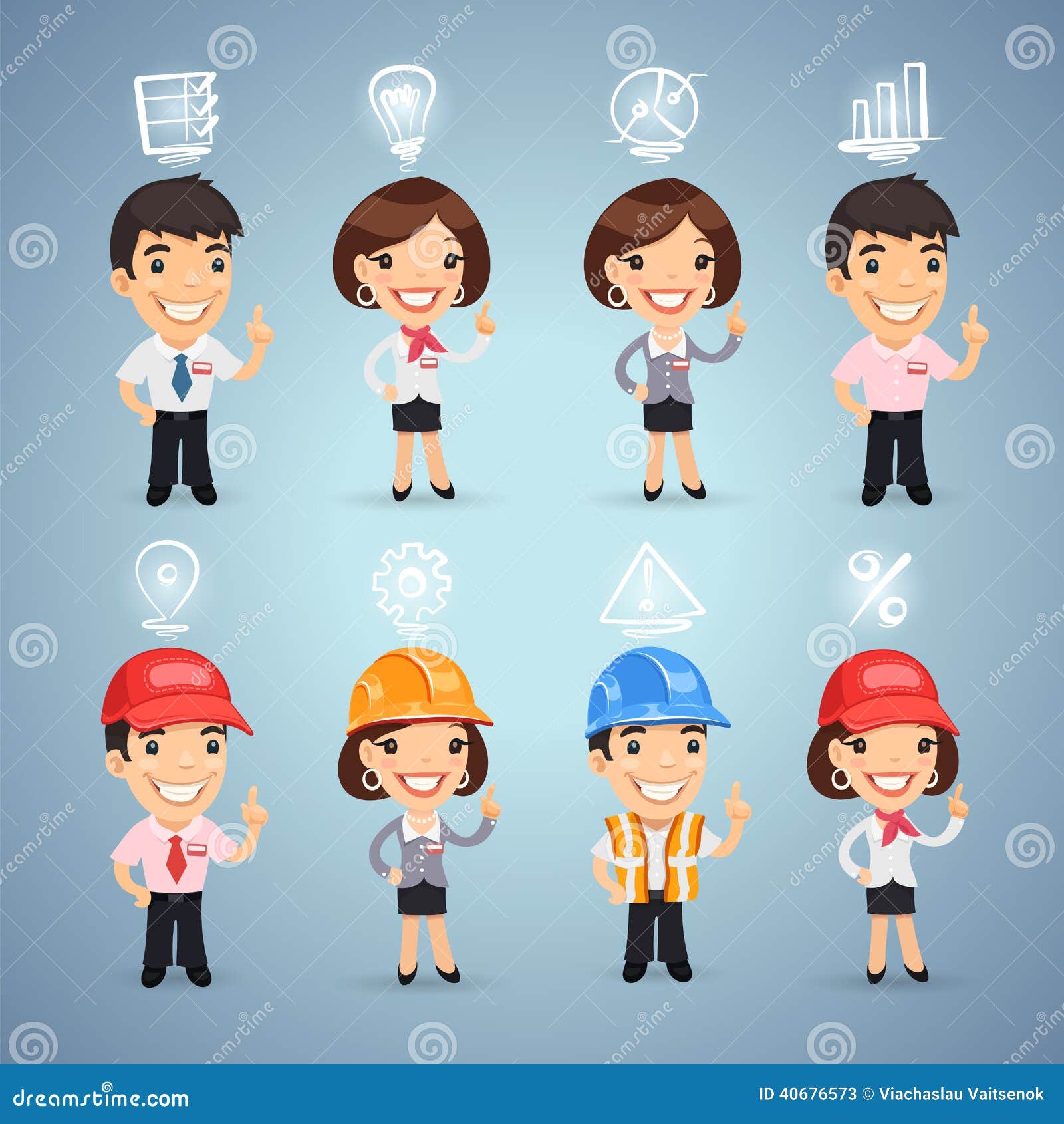 Directeurs Avec Des Icônes Réglées Illustration de Vecteur ...