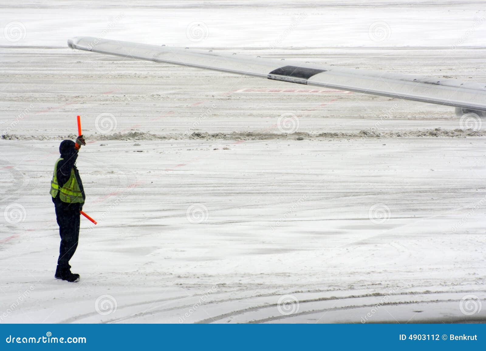 Directing the aircraft stock photo. Image of airplane - 4903112