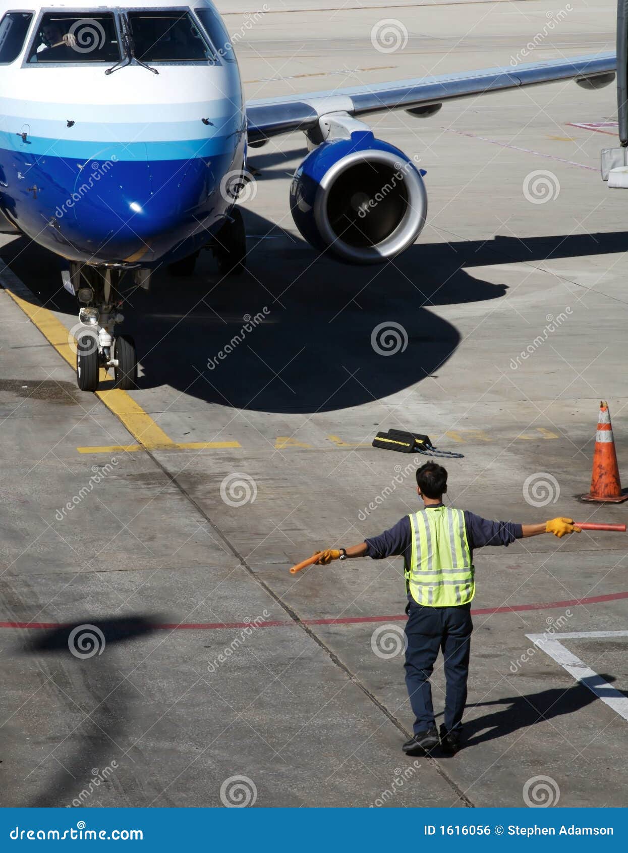 Directing Airplane stock photo. Image of carrier, direction - 1616056
