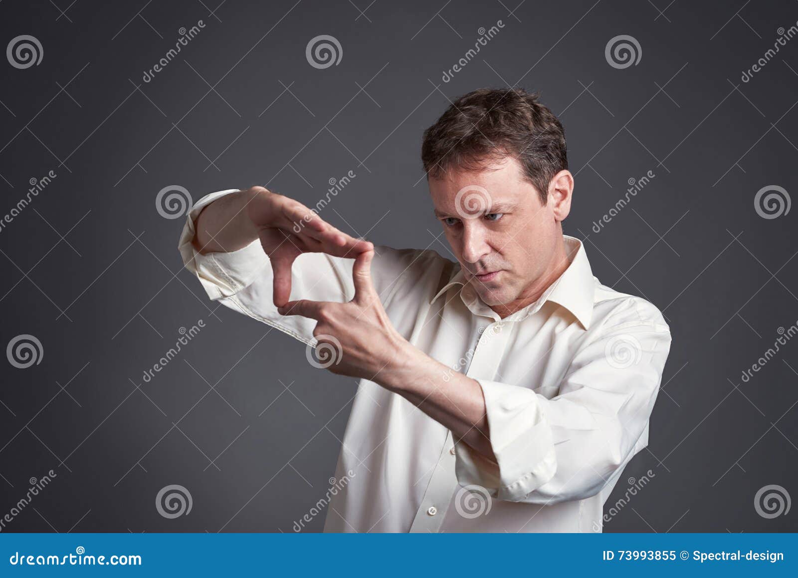 Directing man stock image. Image of hand, hands, shirt - 73993855