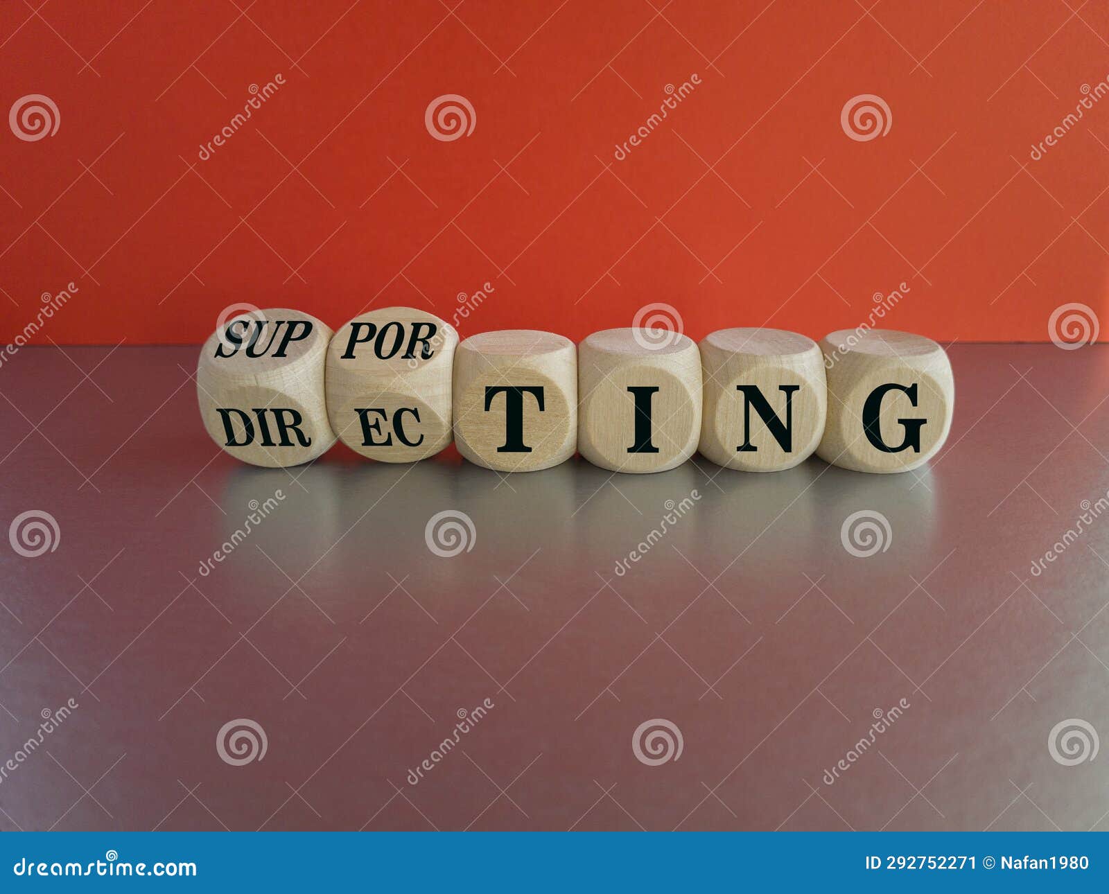 Directing or Supporting Leadership Style Symbol. Turned Cubes, Changes ...