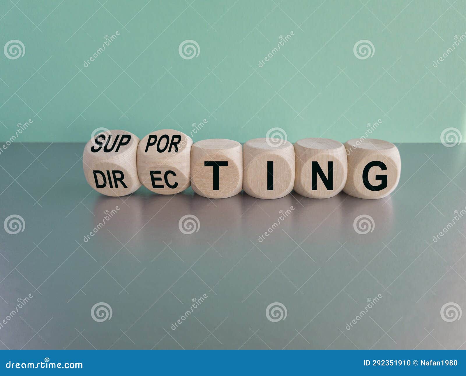 Directing or Supporting Leadership Style Symbol. Turned Cubes, Changes ...