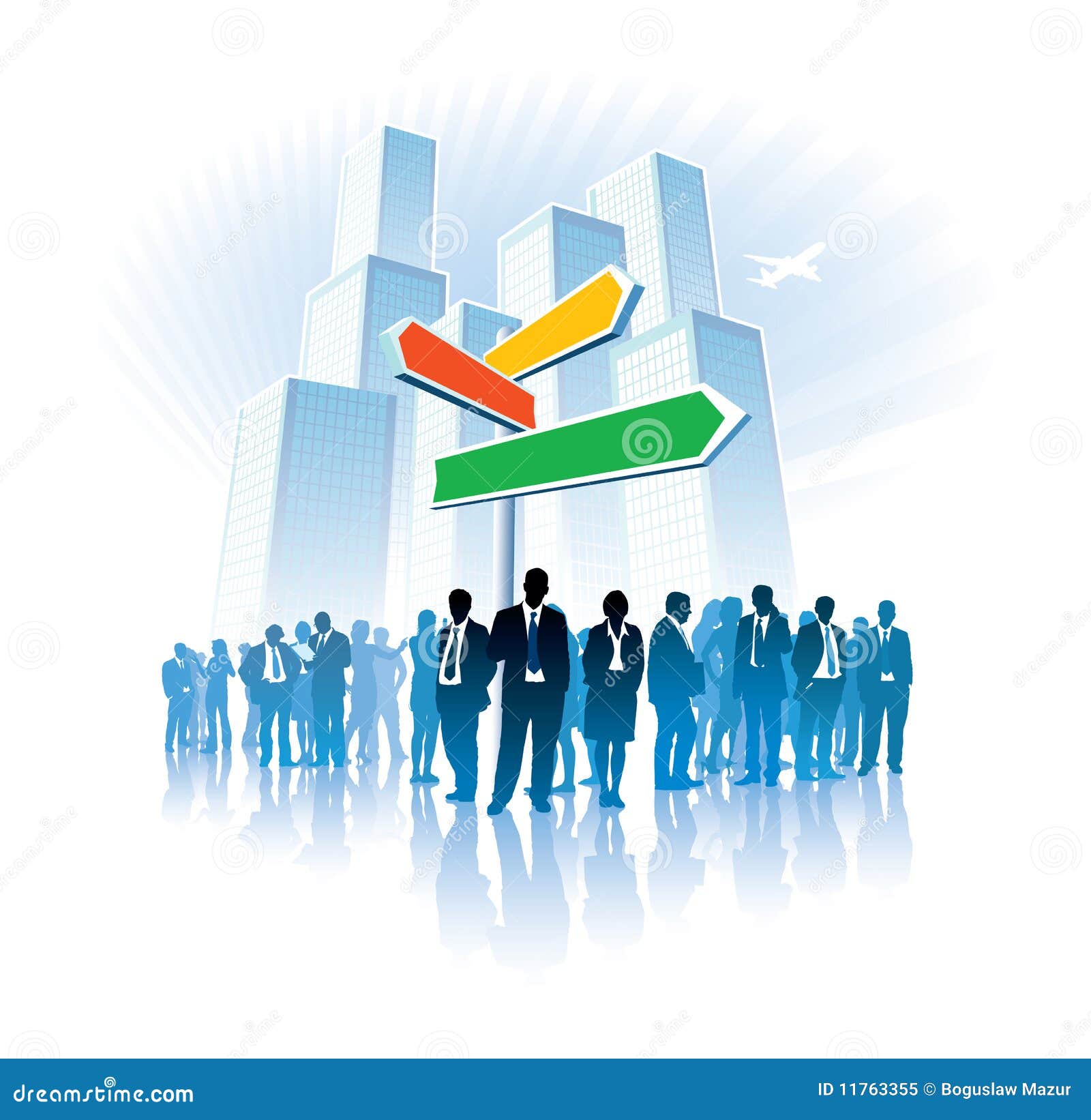 Direction stock vector. Illustration of building, corporate - 11763355