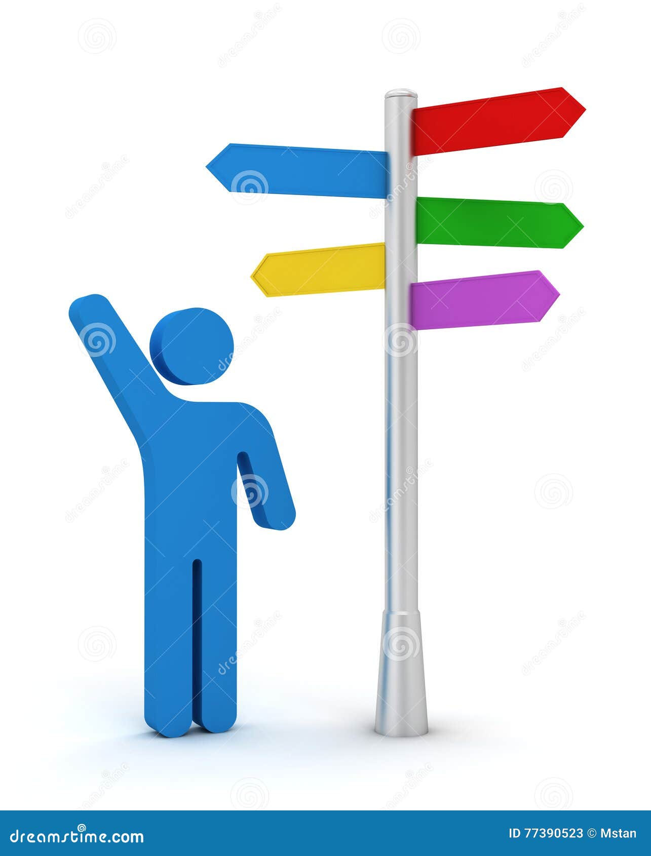 Direction Advice Concept 3d Illustration Stock Illustration ...