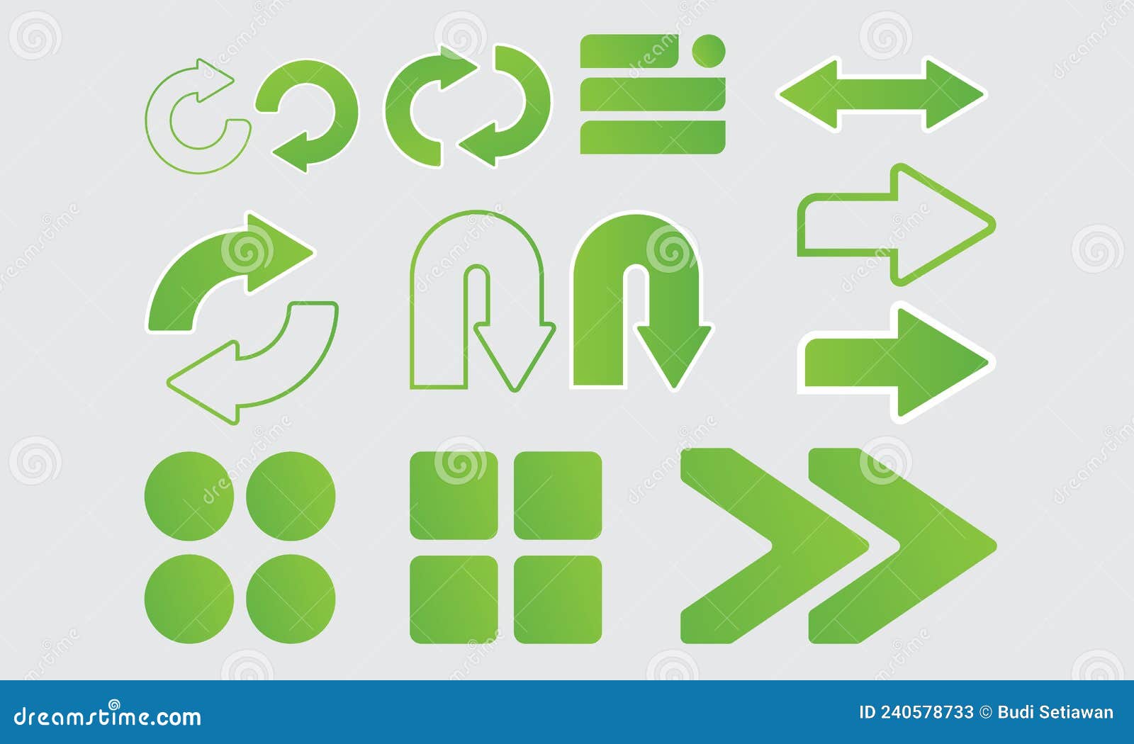 The Direction of the Arrow is Green Stock Vector - Illustration of ...