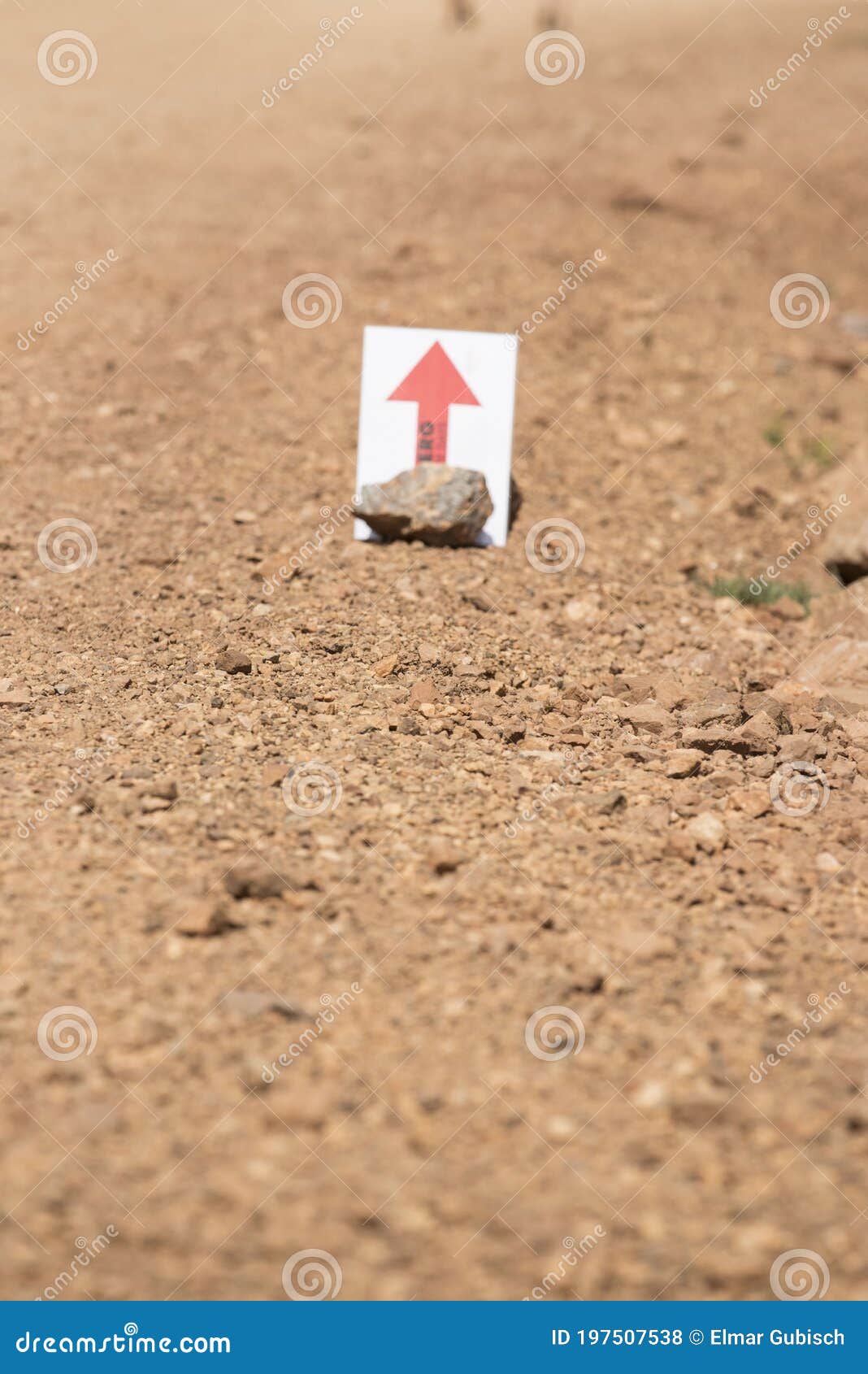 Direction Arrow Points in One Way Stock Photo - Image of surfaces ...