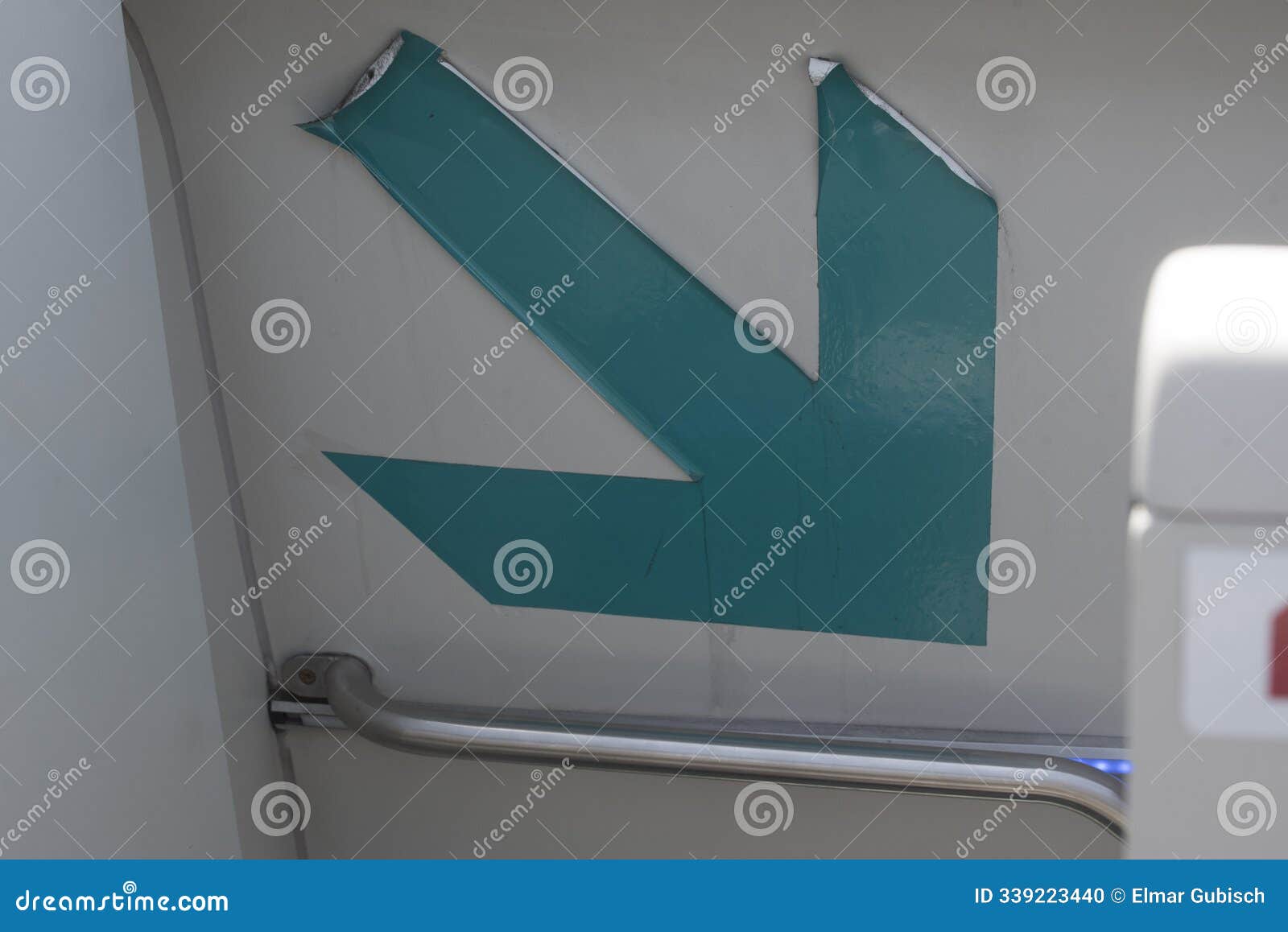 Direction Arrow Points in One Way Stock Photo - Image of texture ...