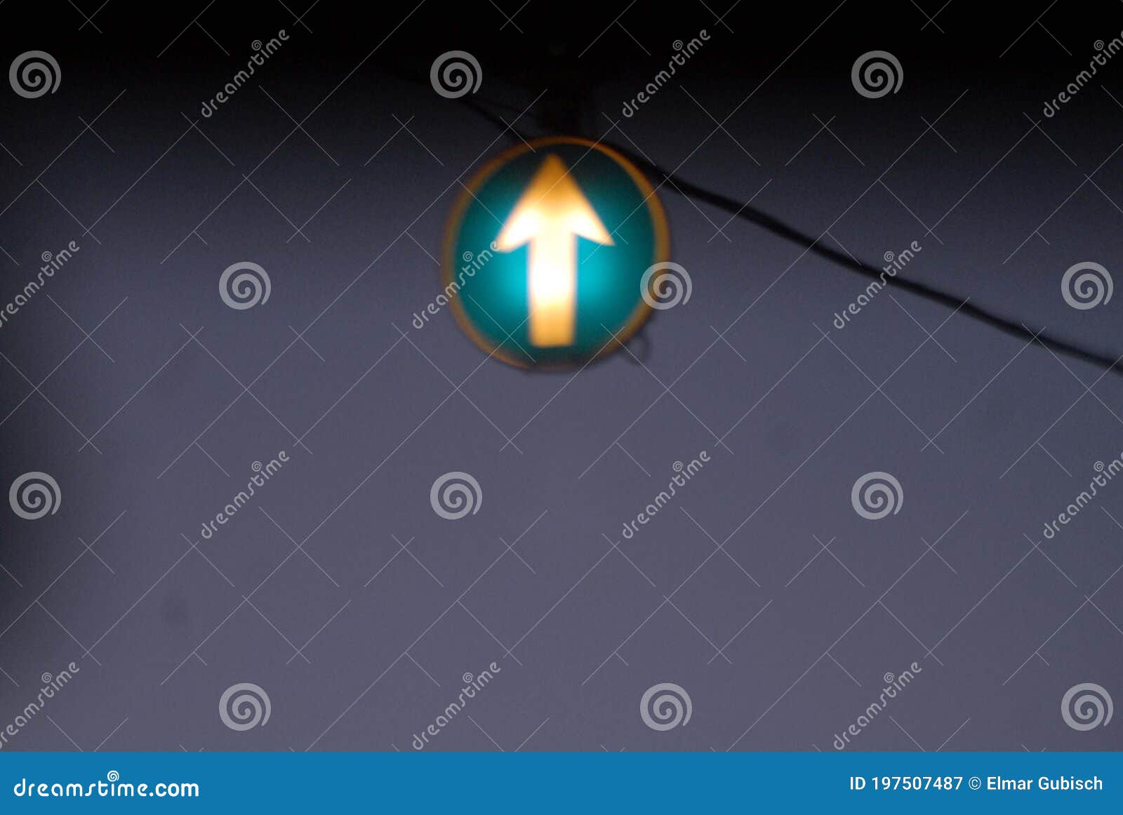 Direction Arrow Points in One Way Stock Image - Image of plan, feature ...