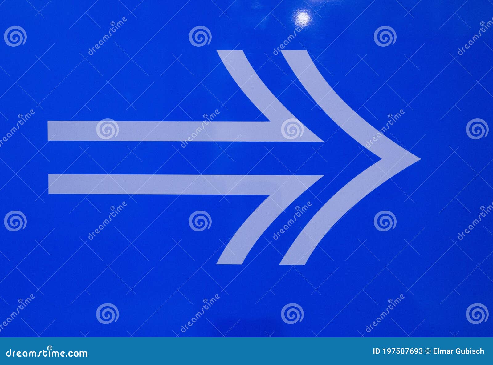 Direction Arrow Points in One Way Stock Image - Image of lines ...