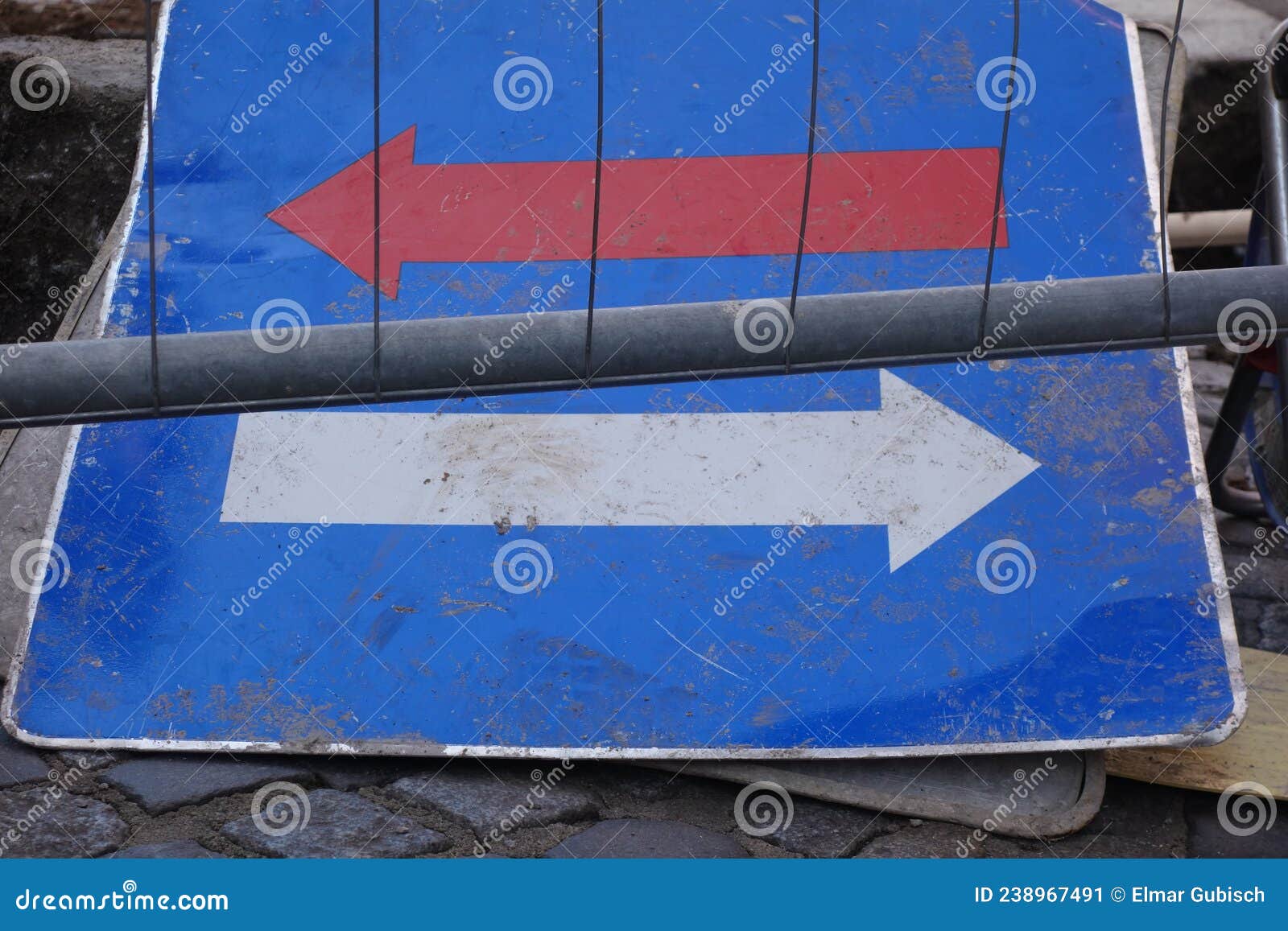 Direction Arrow Points in One Way Stock Image - Image of texture ...