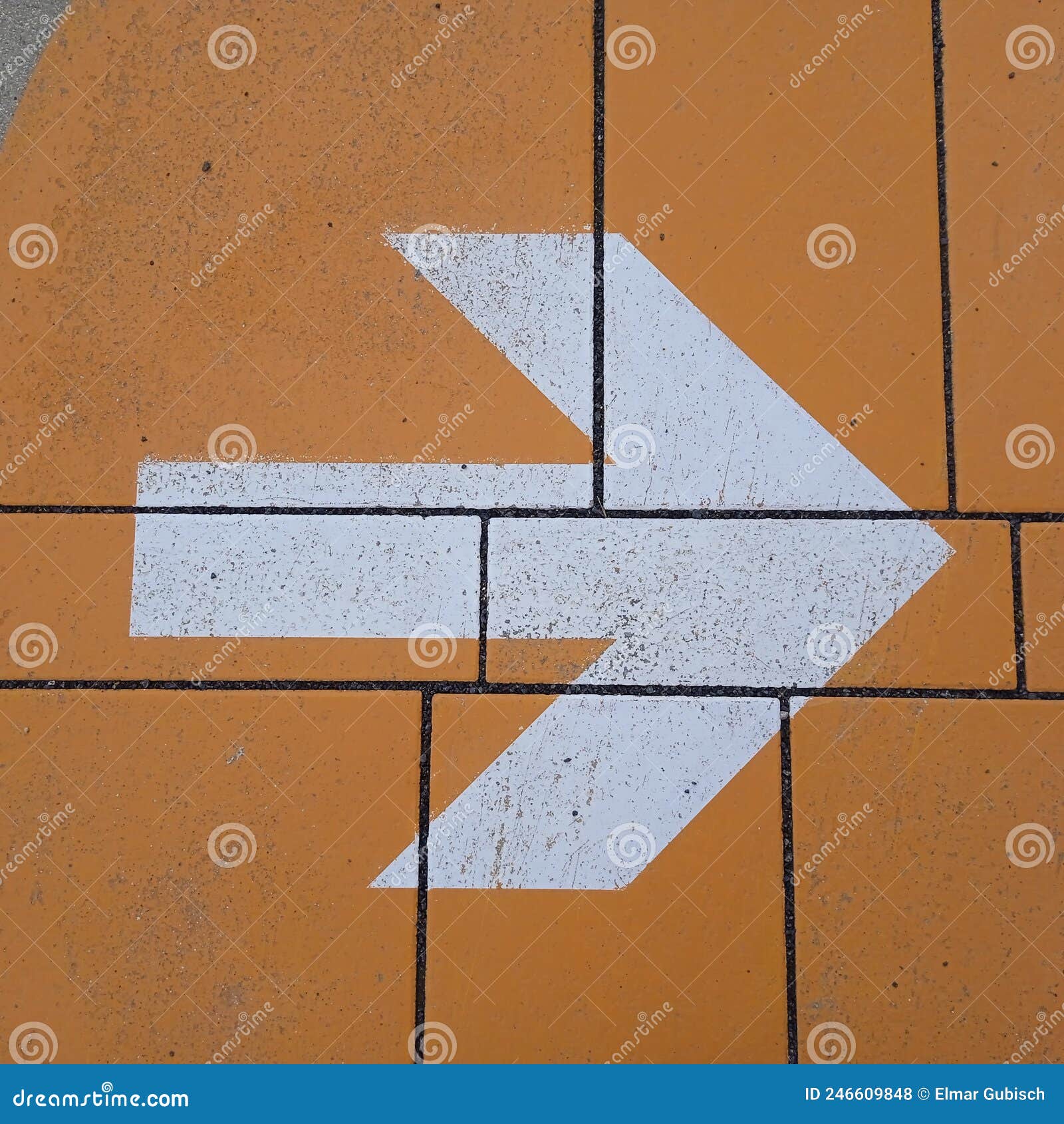 Direction Arrow Points in One Way Stock Photo - Image of ranking ...