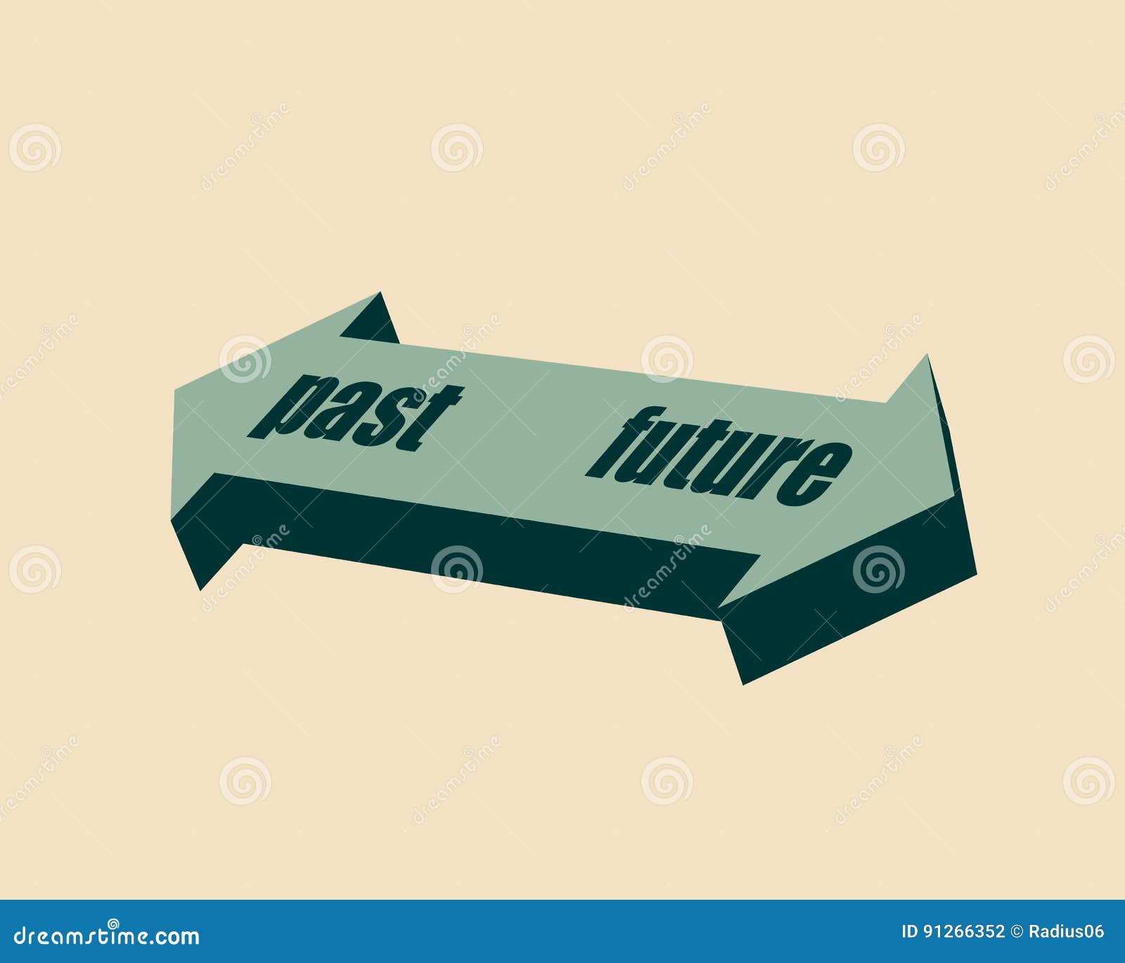 Direction Arrow Sign. Past and Future Arrow Stock Vector - Illustration ...