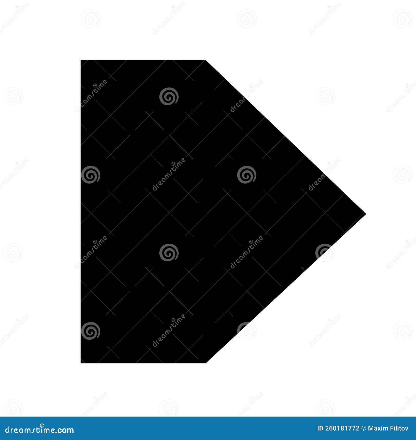 Direction Arrow. Triangular Direction Pointer. Black Arrow Icon. Vector ...