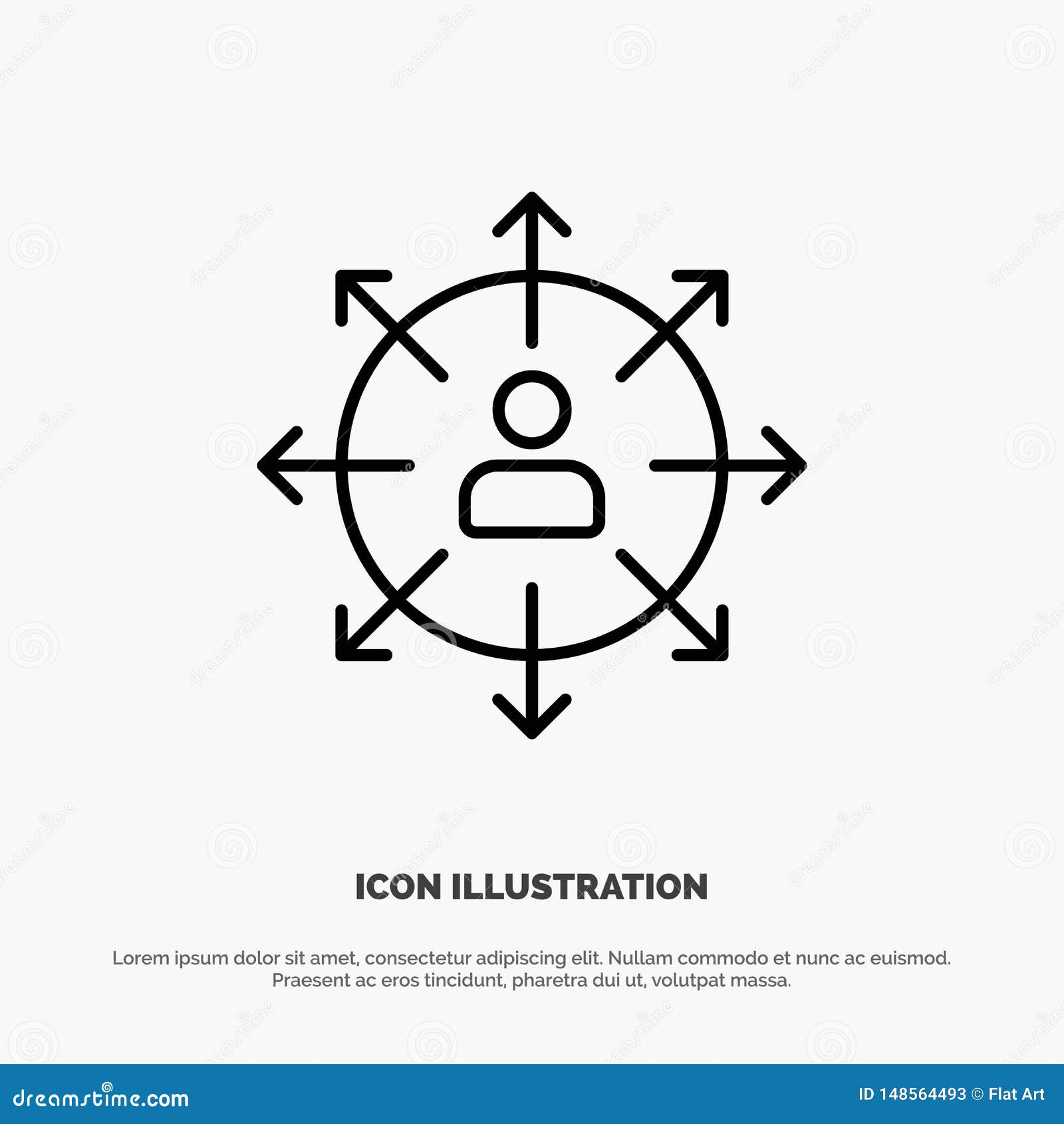 Direction, Arrows, Career, Employee, Human, Person, Ways Line Icon ...