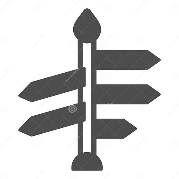 Direction Arrows Column Solid Icon, Navigation Concept. Vector Graphics ...