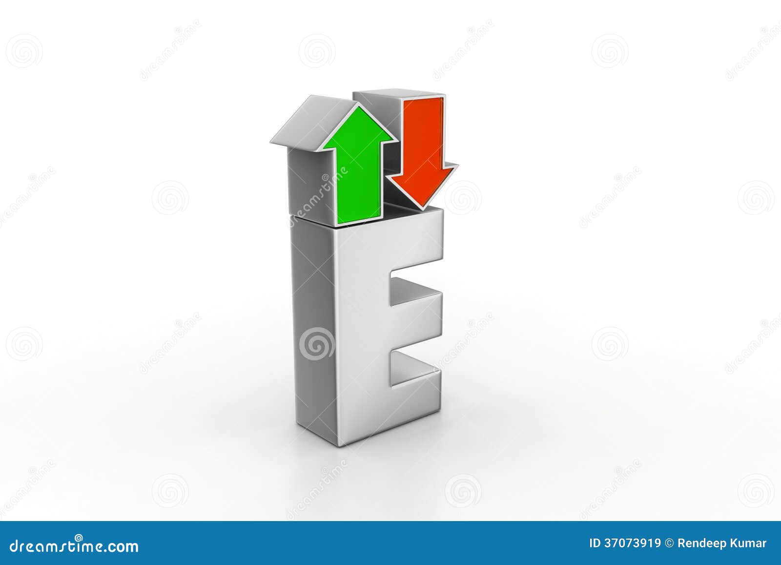 Direction Arrows Green- Up and Red â€“ Down Stock Illustration ...
