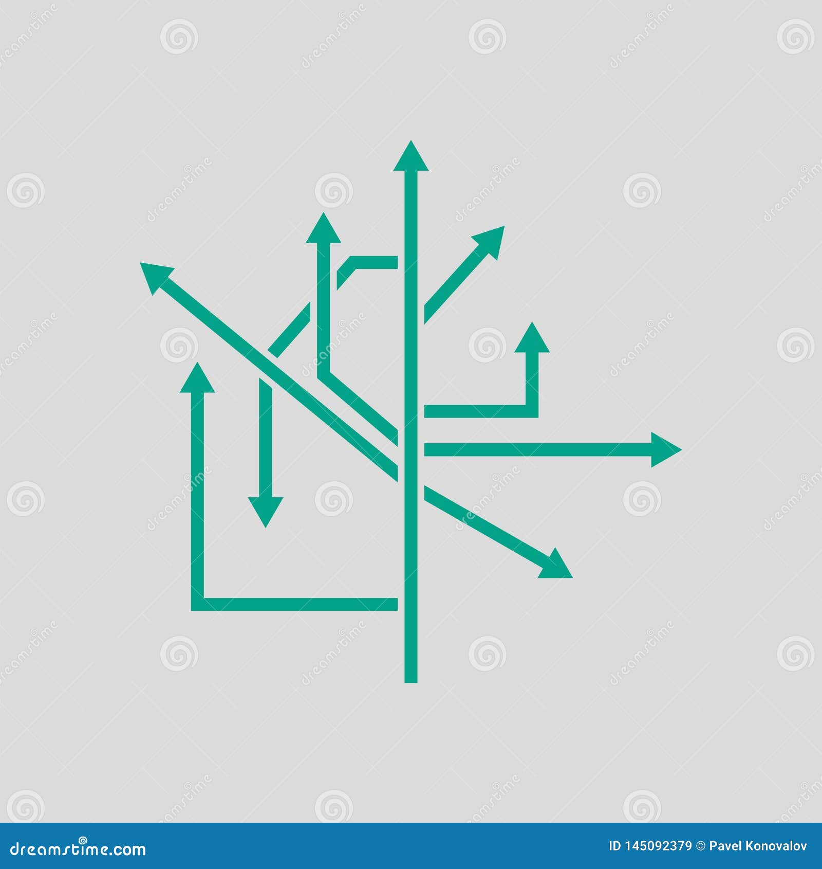 Direction Arrows Icon stock vector. Illustration of concept - 145092379