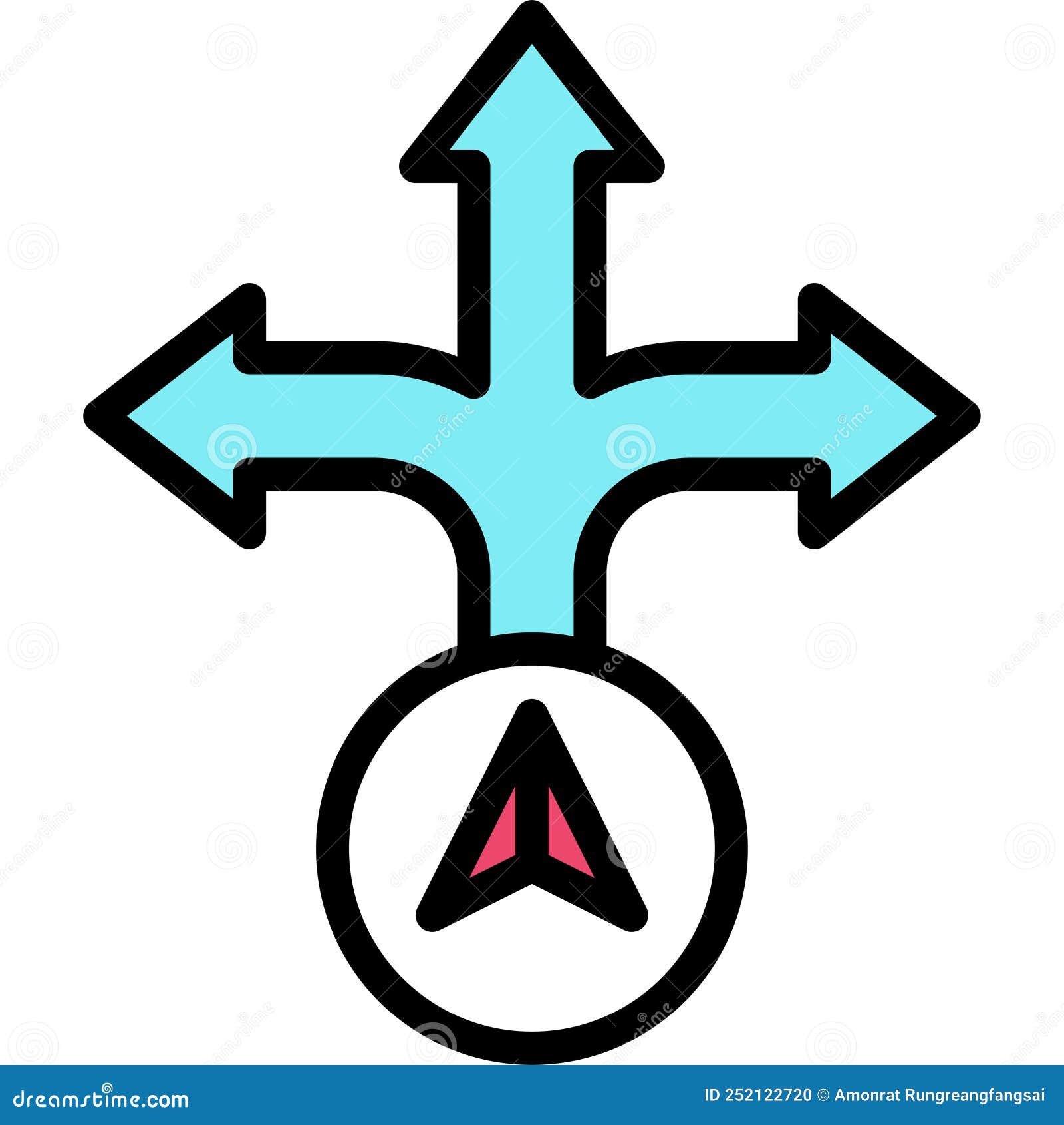 Direction Arrows Icon, Location Map and Navigation Vector Stock Vector ...