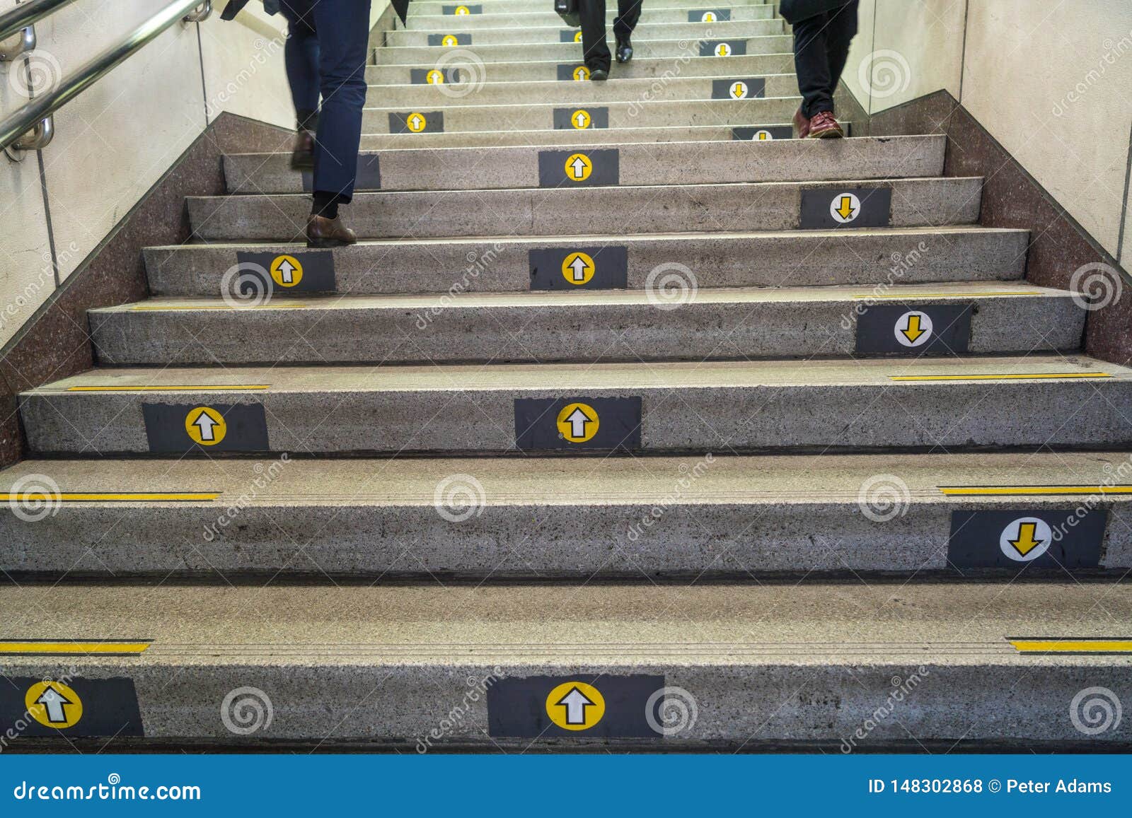 Direction Arrows on Steps on Tokyo Subway Stock Photo - Image of symbol ...