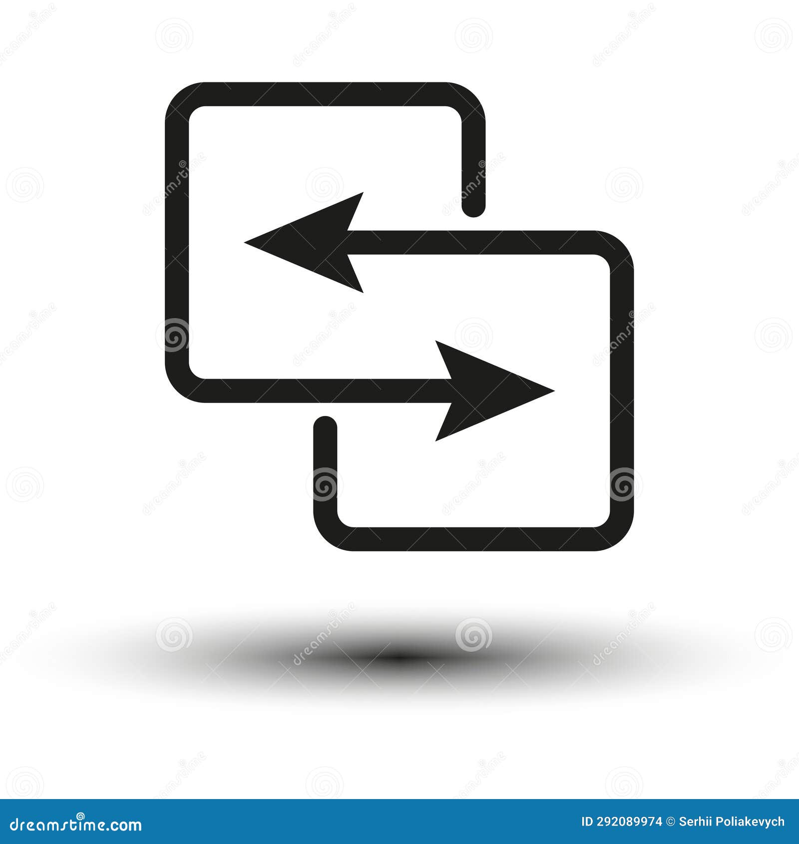 Direction Arrows for Transfer Icon. Sync Symbol. Migration Data Sign ...
