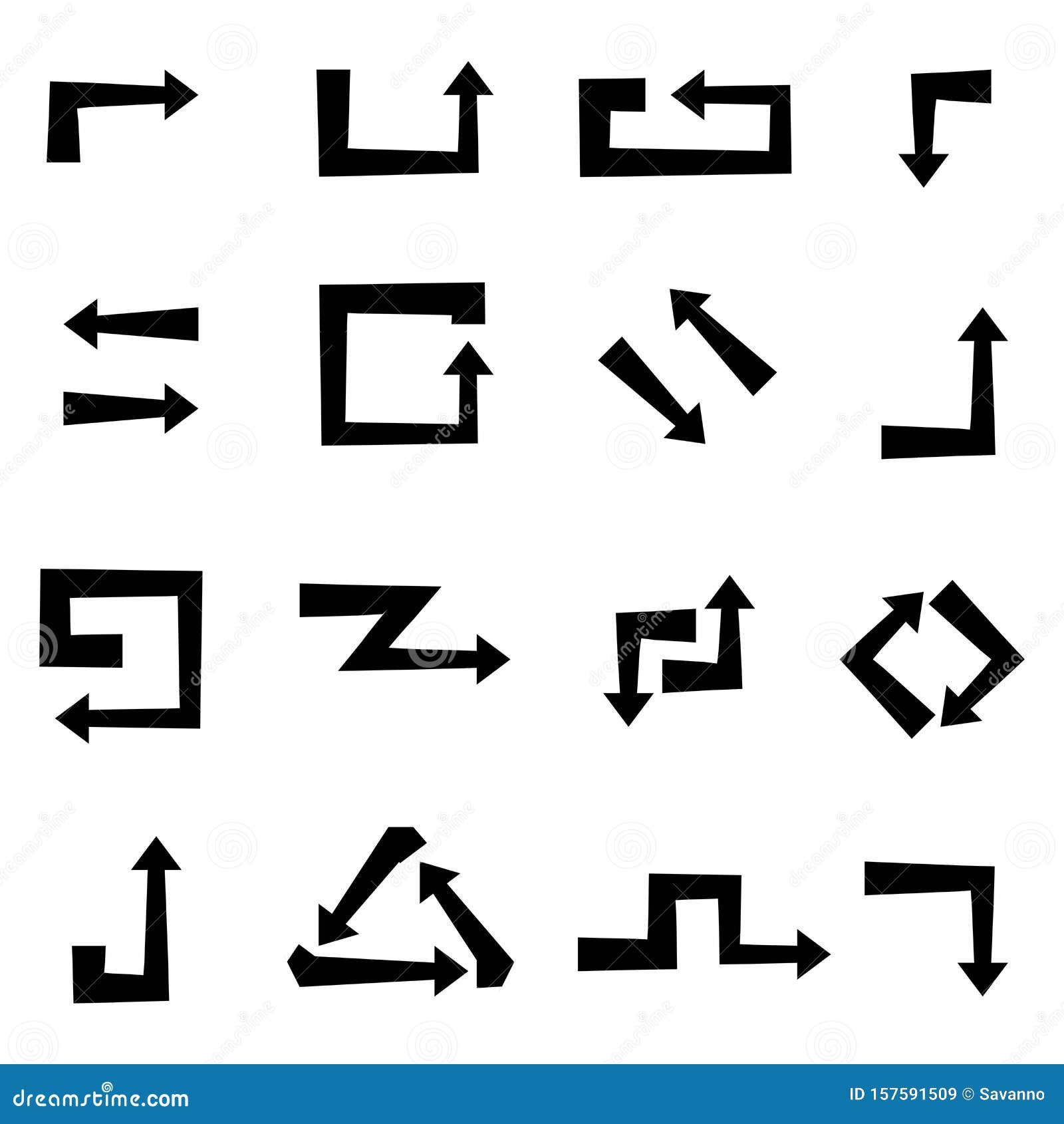 Direction arrows stock vector. Illustration of direction - 157591509