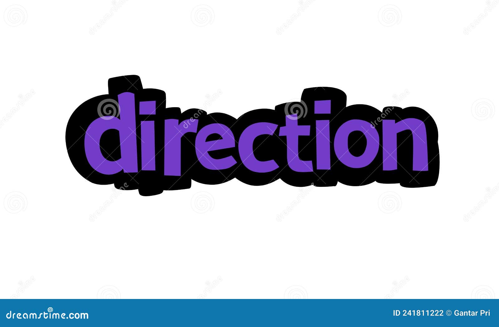 DIRECTION Background Writing Vector Design Stock Vector - Illustration ...