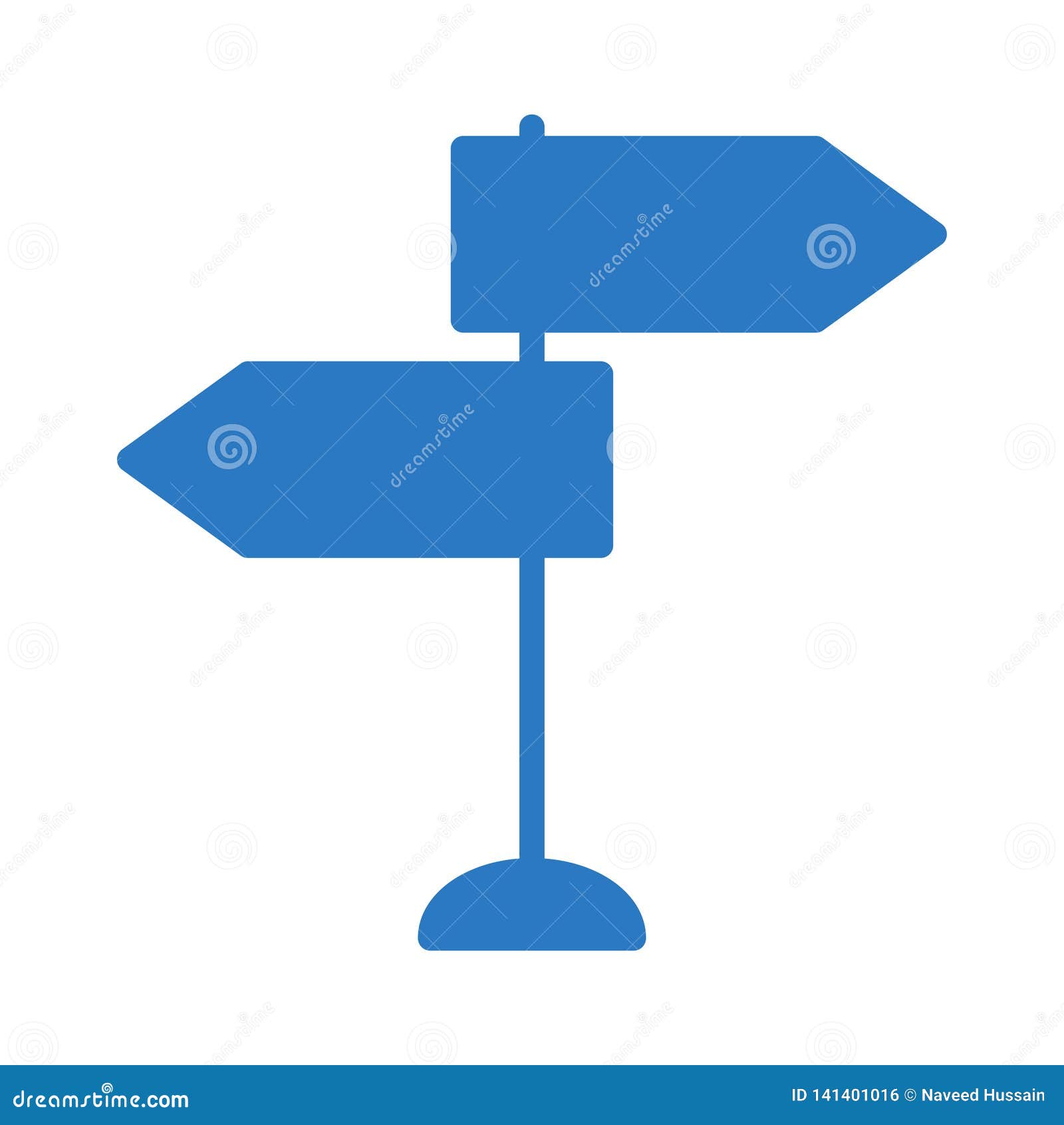 Direction Board Glyph Color Flat Vector Icon Stock Illustration ...
