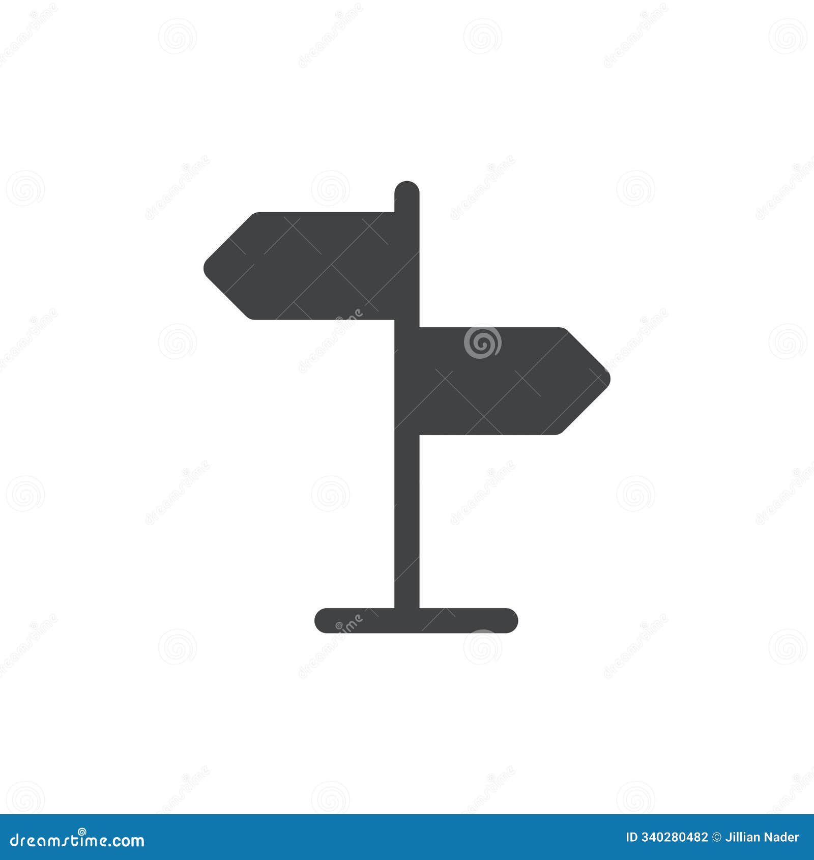 Direction Board Icon Simple Vector Symbol Stock Vector - Illustration ...