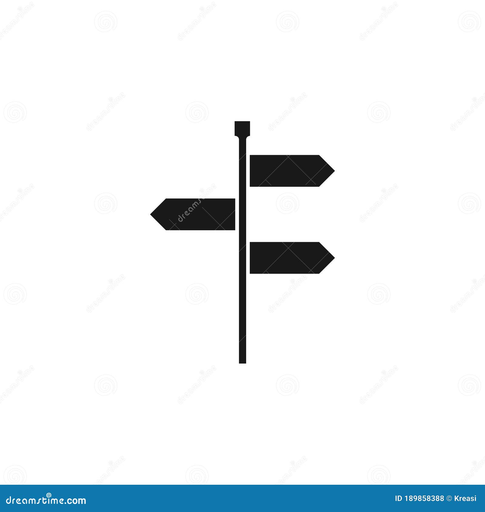 Direction Board Icon Vector Illustration Stock Vector - Illustration of ...