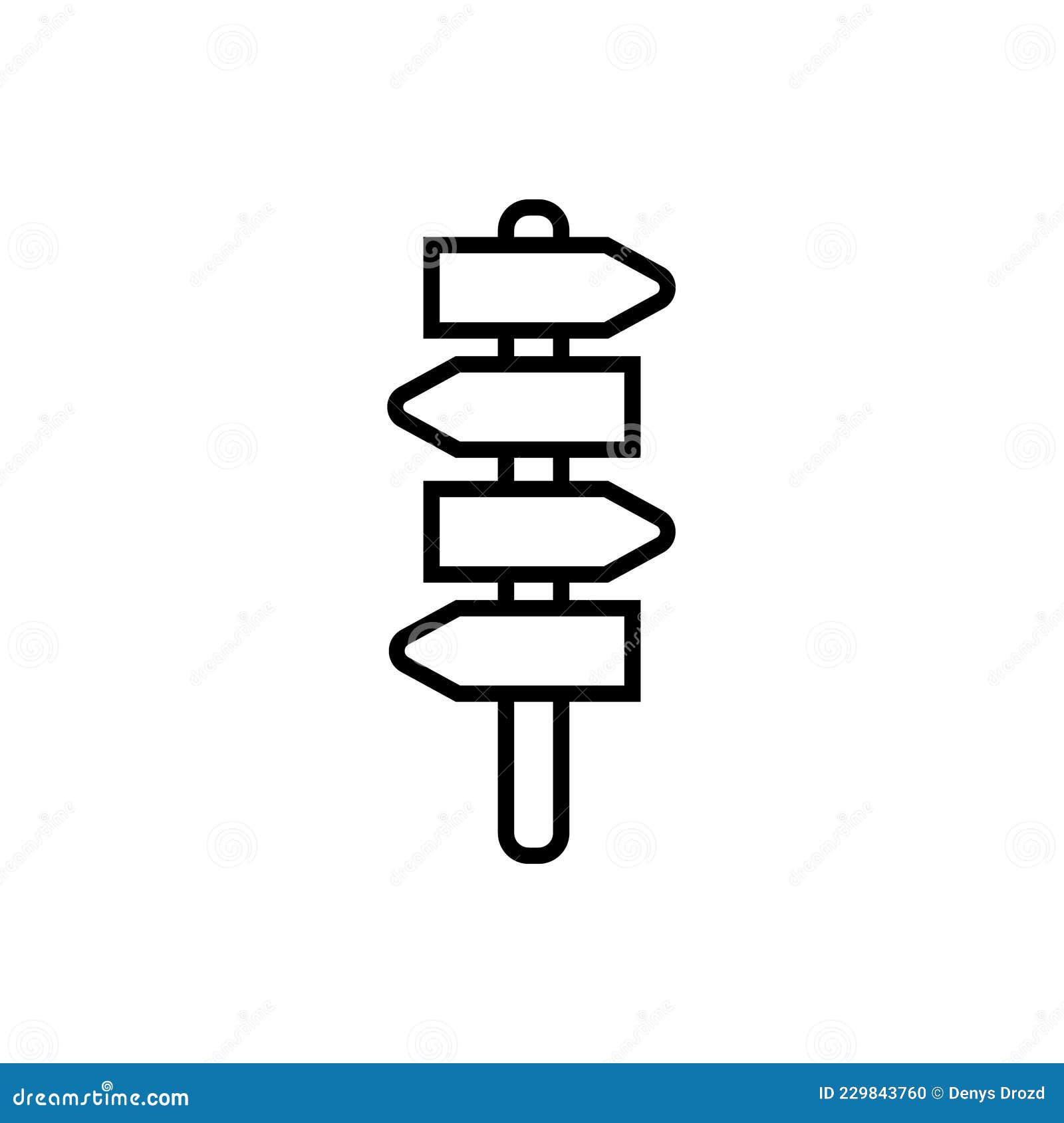 Direction Board Icon Vector Set. Pointer Illustration Sign Collection ...