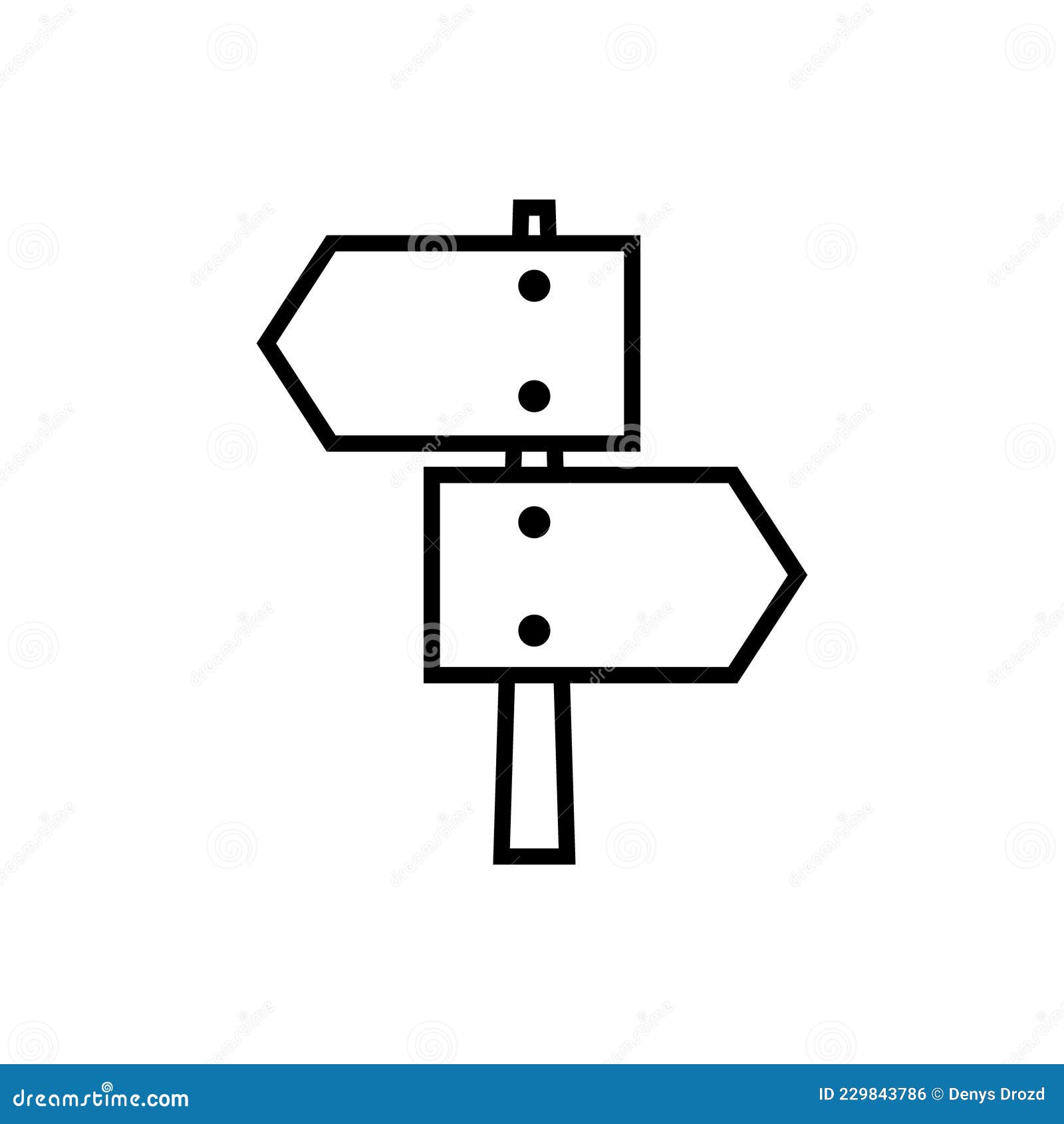 Direction Board Icon Vector Set. Pointer Illustration Sign Collection ...